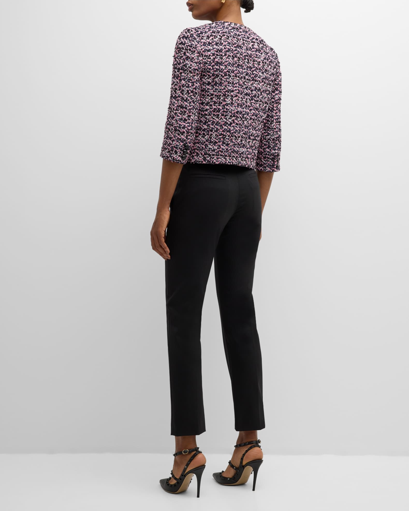 Valentino Garavani Mossi Ribbon Tweed Short Jacket | Neiman Marcus