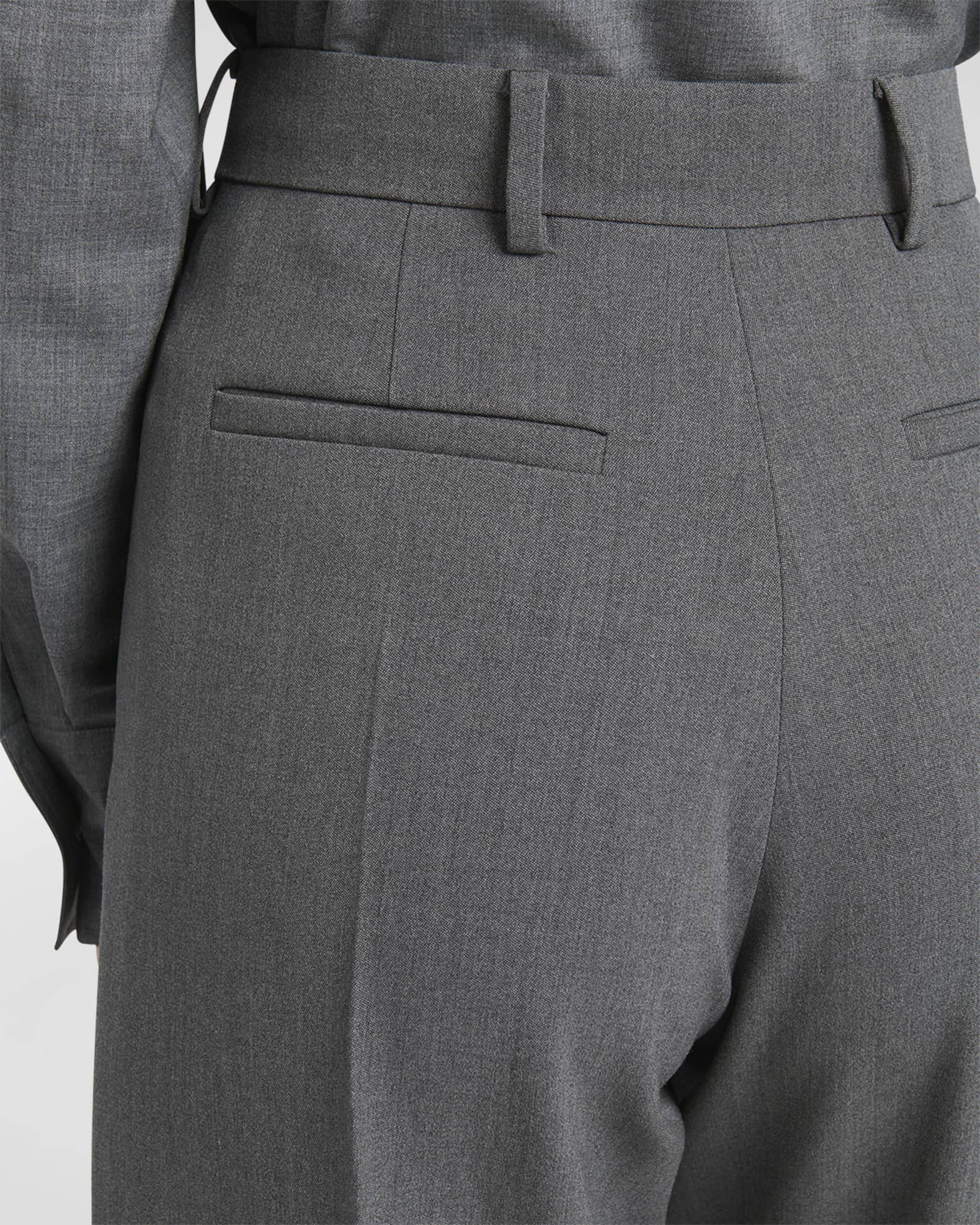 Valentino Garavani High-Rise Wide-Leg Solid Active Gabardine Pants ...