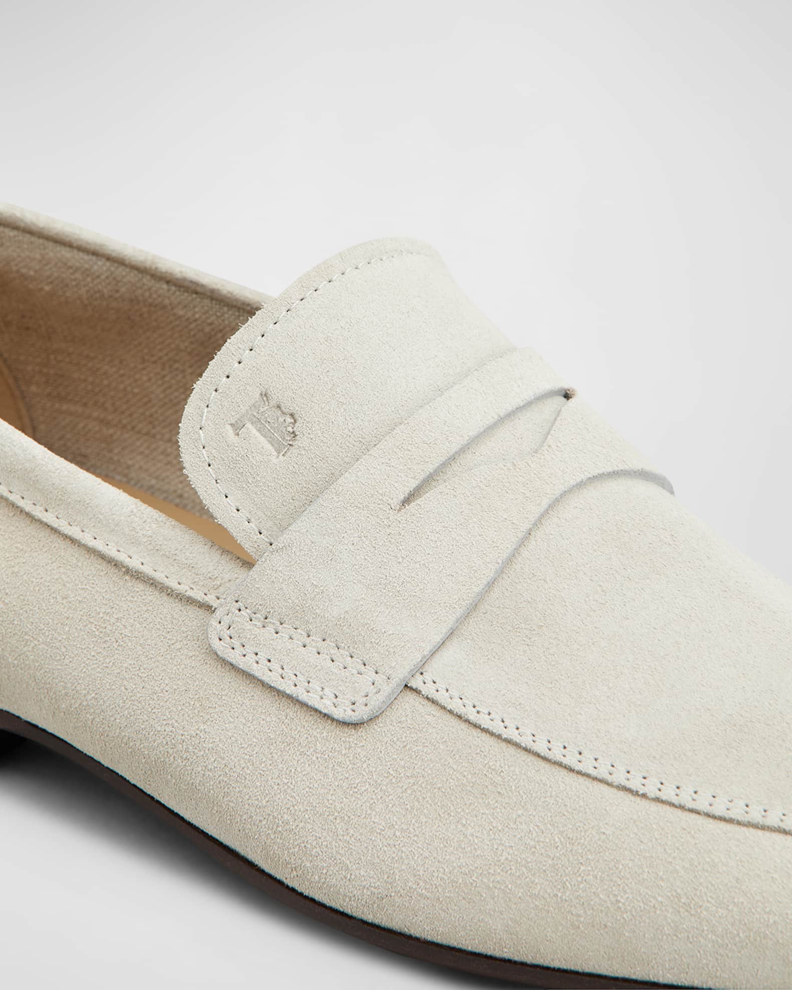 Tod's Men's Mocassino Cuoio Suede Penny Loafers | Neiman Marcus