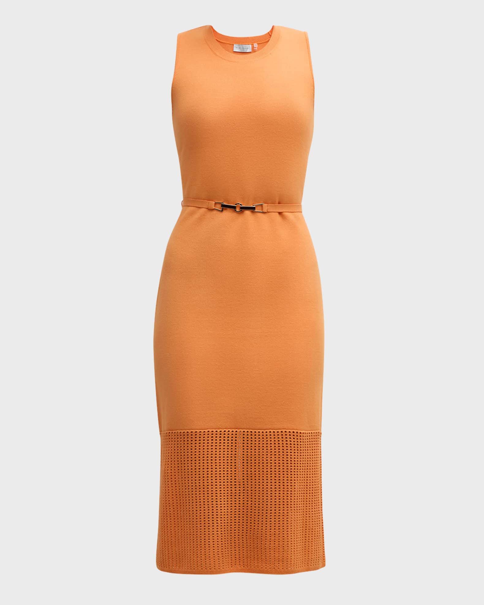 Elie Tahari The Haylen Belted Sleeveless Midi Sweater Dress Neiman Marcus