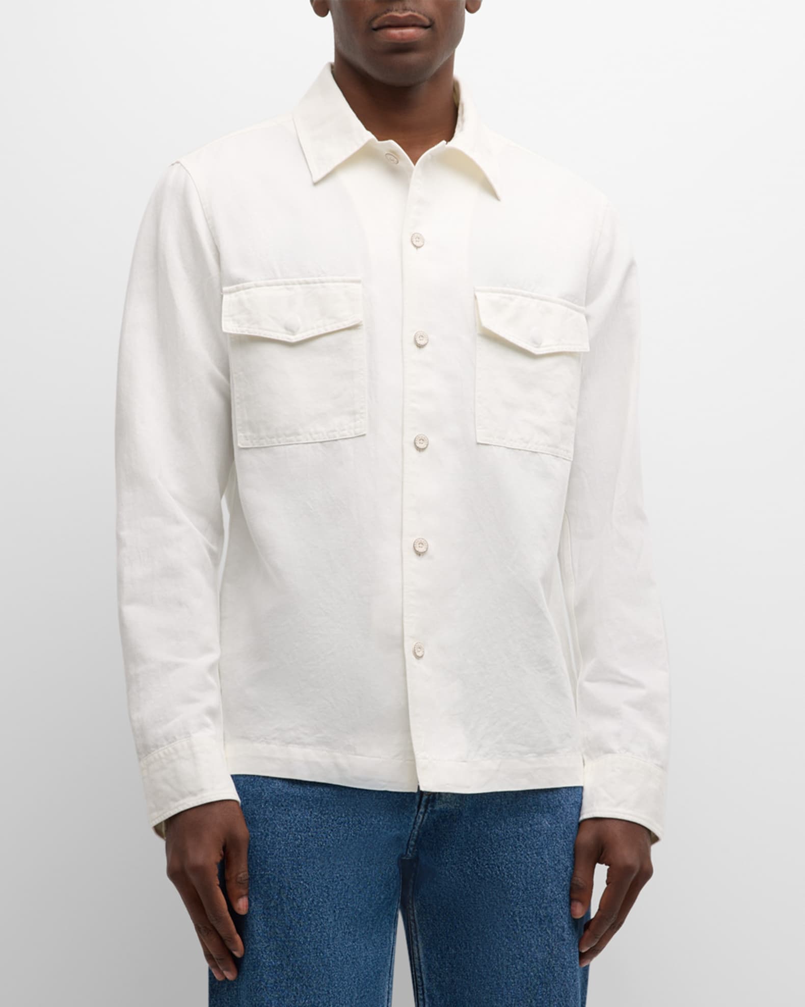 Rodd & Gunn Men's Riverton Denim Overshirt | Neiman Marcus