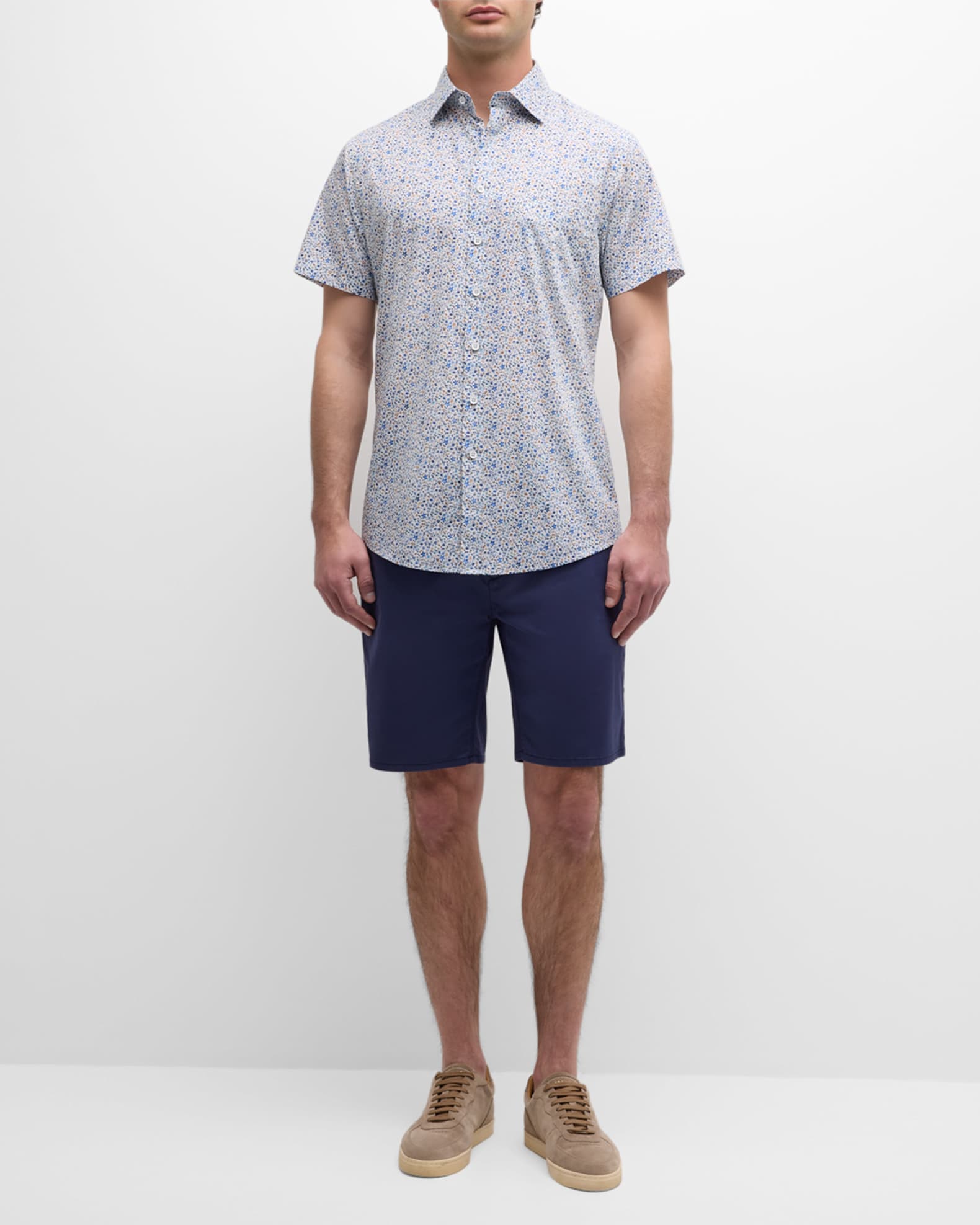 Rodd & Gunn Men's Gale Ditzy Floral Short-Sleeve Shirt | Neiman Marcus