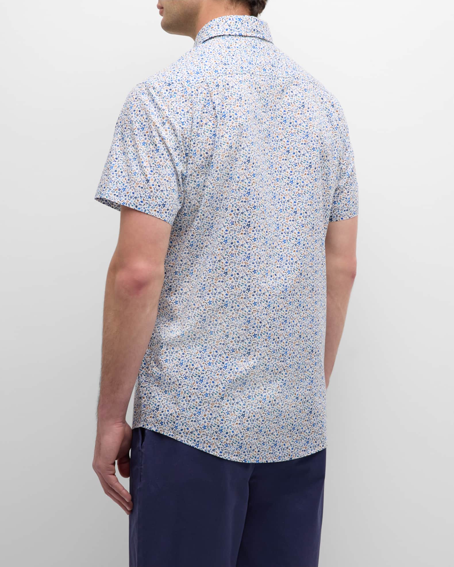 Rodd & Gunn Men's Gale Ditzy Floral Short-Sleeve Shirt | Neiman Marcus