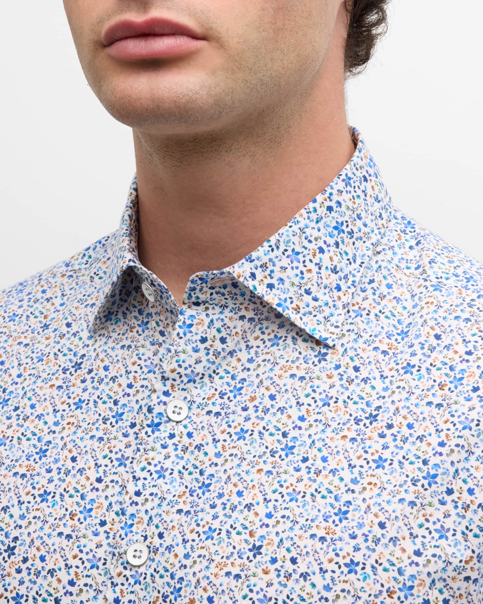 Rodd & Gunn Men's Gale Ditzy Floral Short-Sleeve Shirt | Neiman Marcus