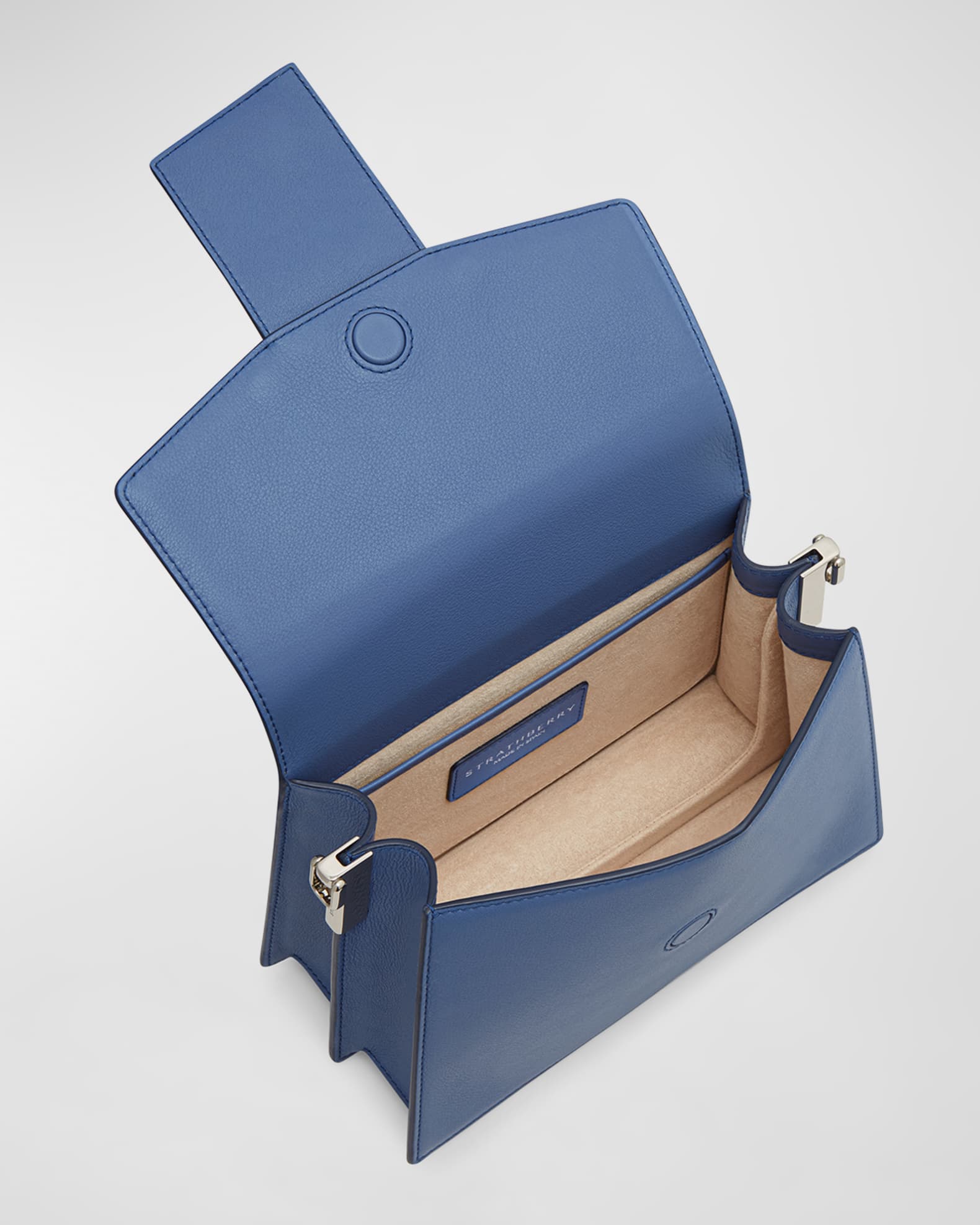 STRATHBERRY Crescent Box Flap Leather Shoulder Bag | Neiman Marcus