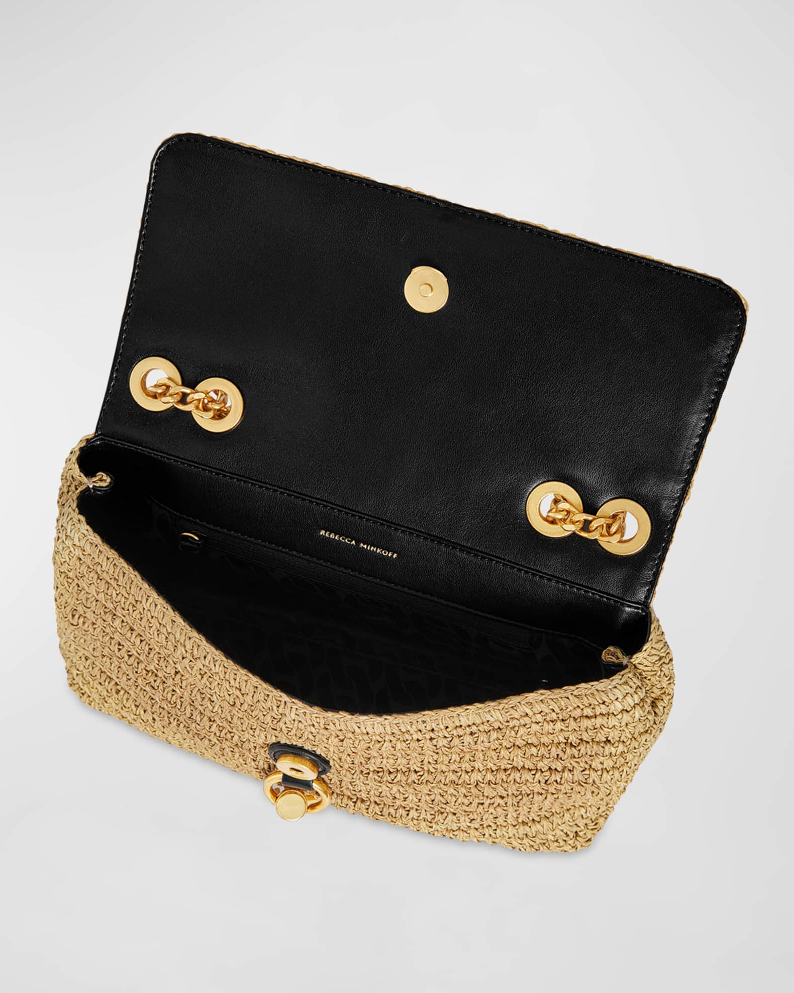 Rebecca Minkoff Edie Medium Woven Crossbody Bag | Neiman Marcus