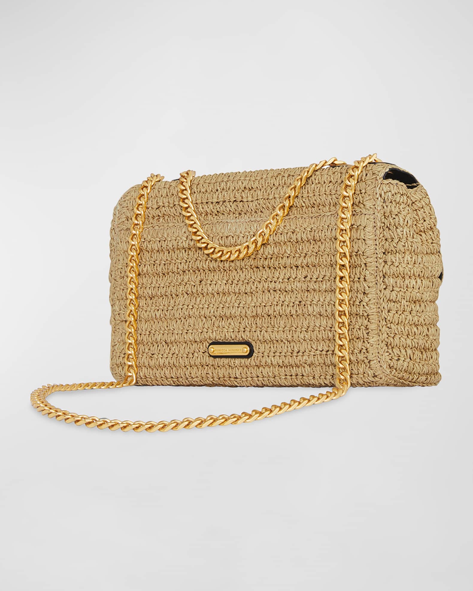 Rebecca Minkoff Edie Medium Woven Crossbody Bag | Neiman Marcus