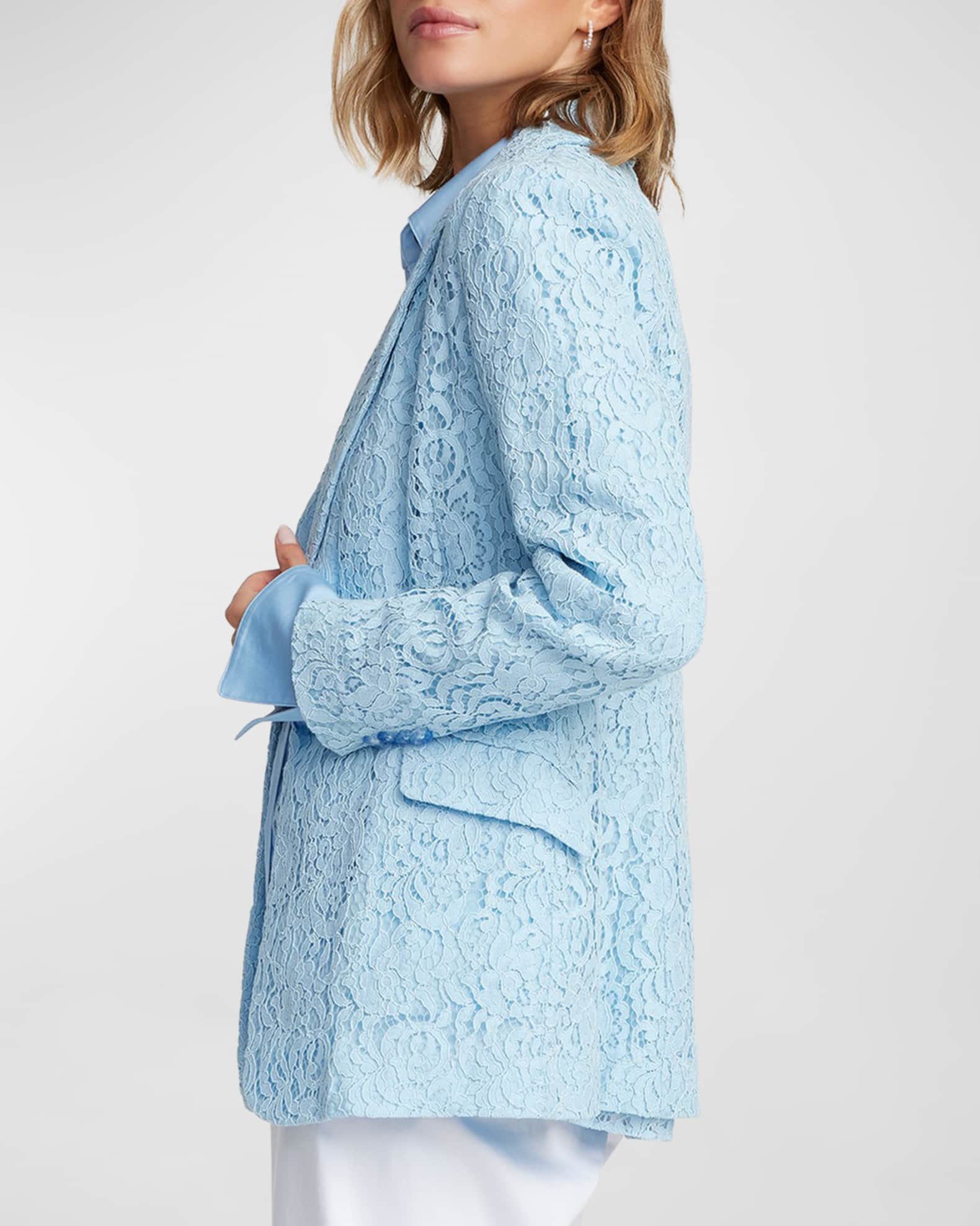 Robert Graham Penelope Single-Button Floral Lace Jacket | Neiman Marcus