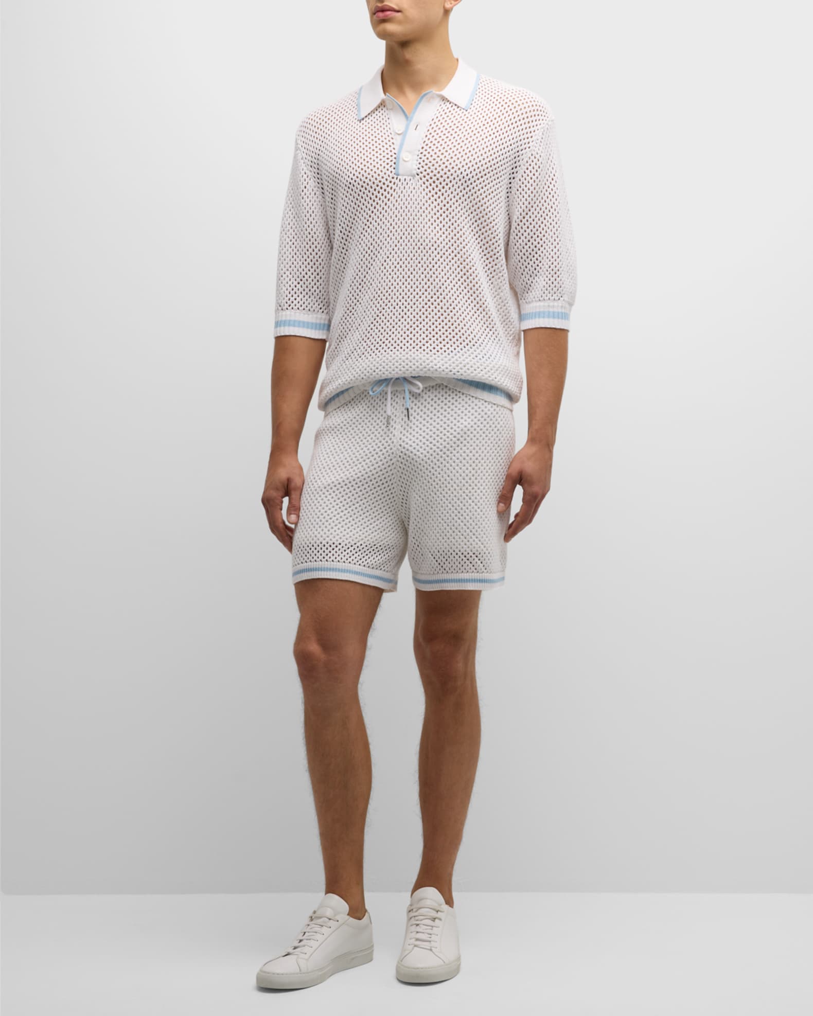 SER.O.YA Men's Bruce Crochet Shorts | Neiman Marcus