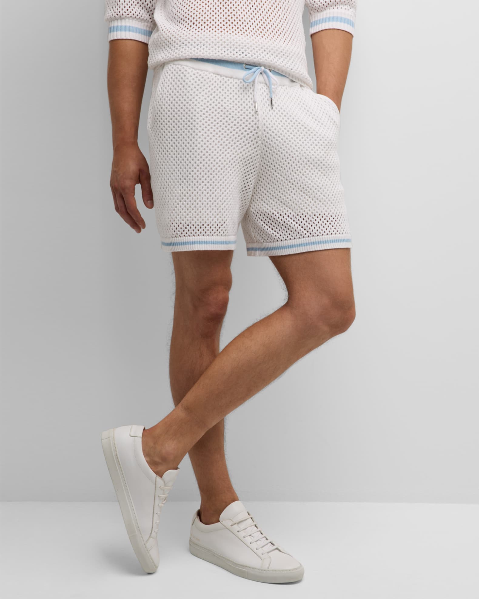 SER.O.YA Men's Bruce Crochet Shorts | Neiman Marcus