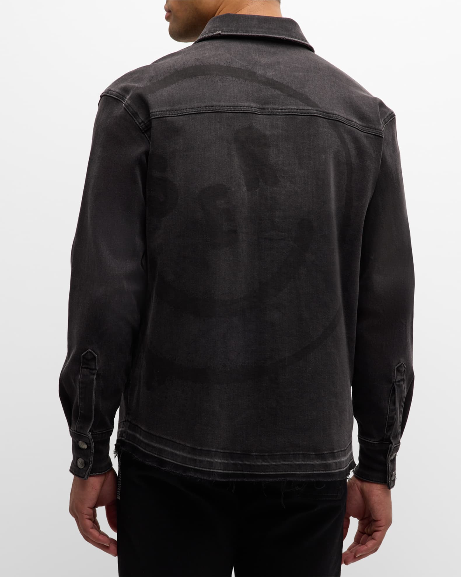 SER.O.YA Men's Alex Graphic Denim Overshirt | Neiman Marcus