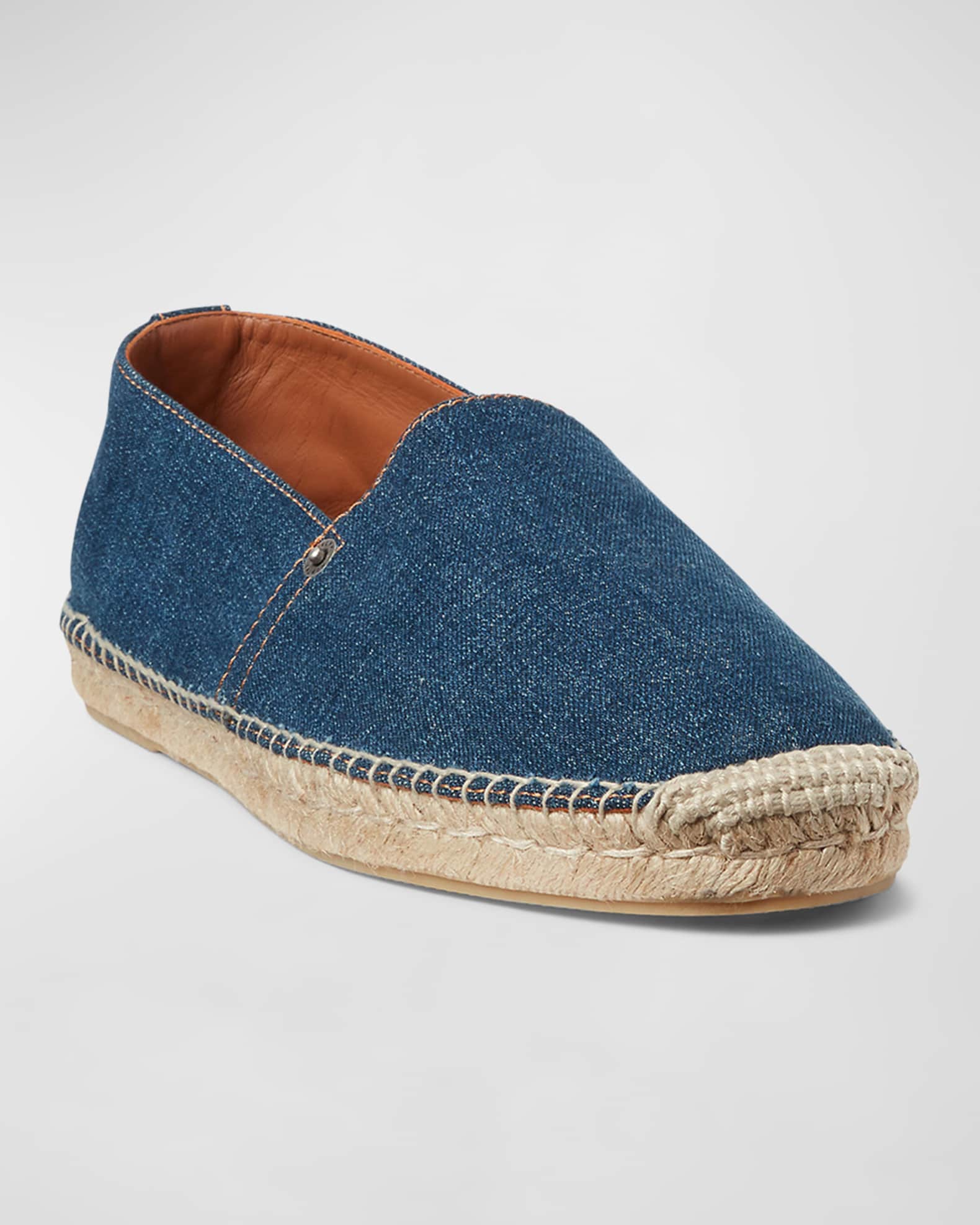 Ralph Lauren Purple Label Men's Bowsworth Denim Espadrilles | Neiman Marcus