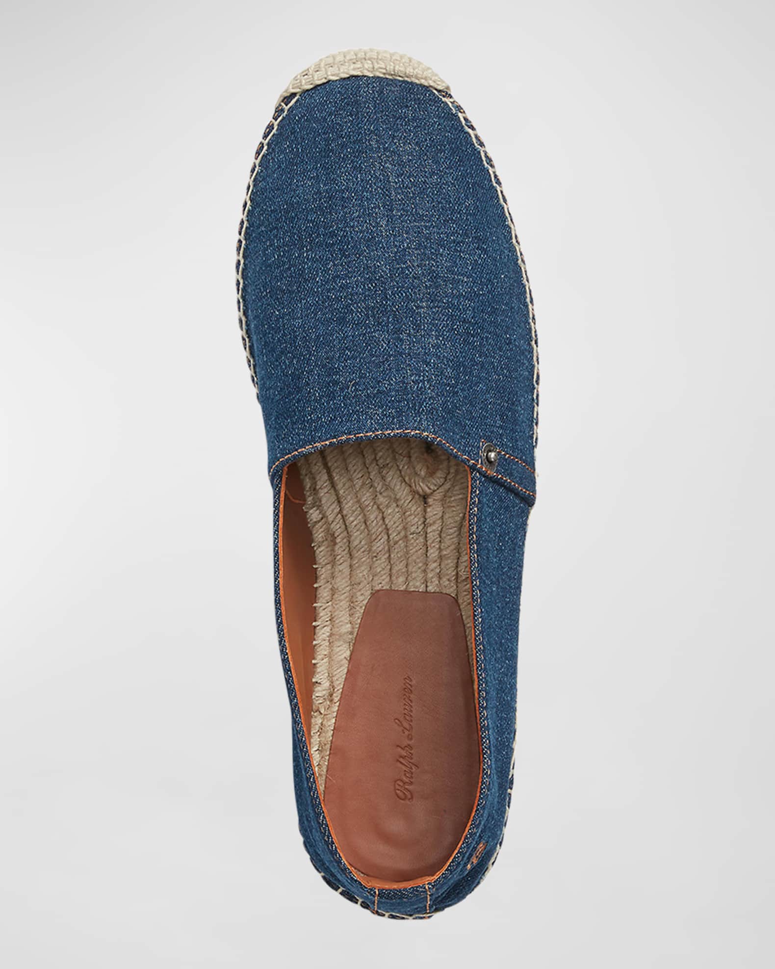 Ralph Lauren Purple Label Men's Bowsworth Denim Espadrilles | Neiman Marcus