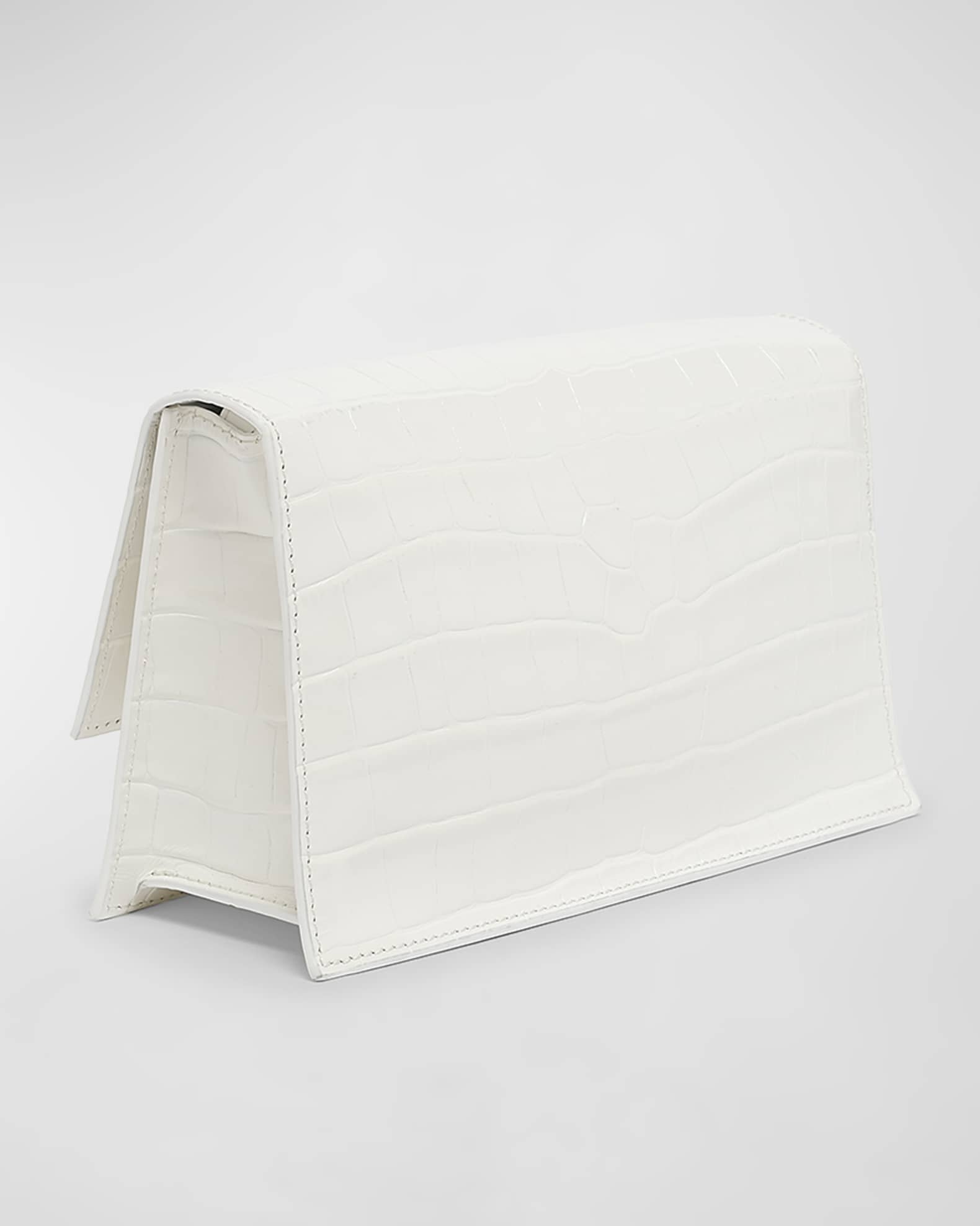 Coperni Folder Mini Croc-Embossed Shoulder Bag | Neiman Marcus
