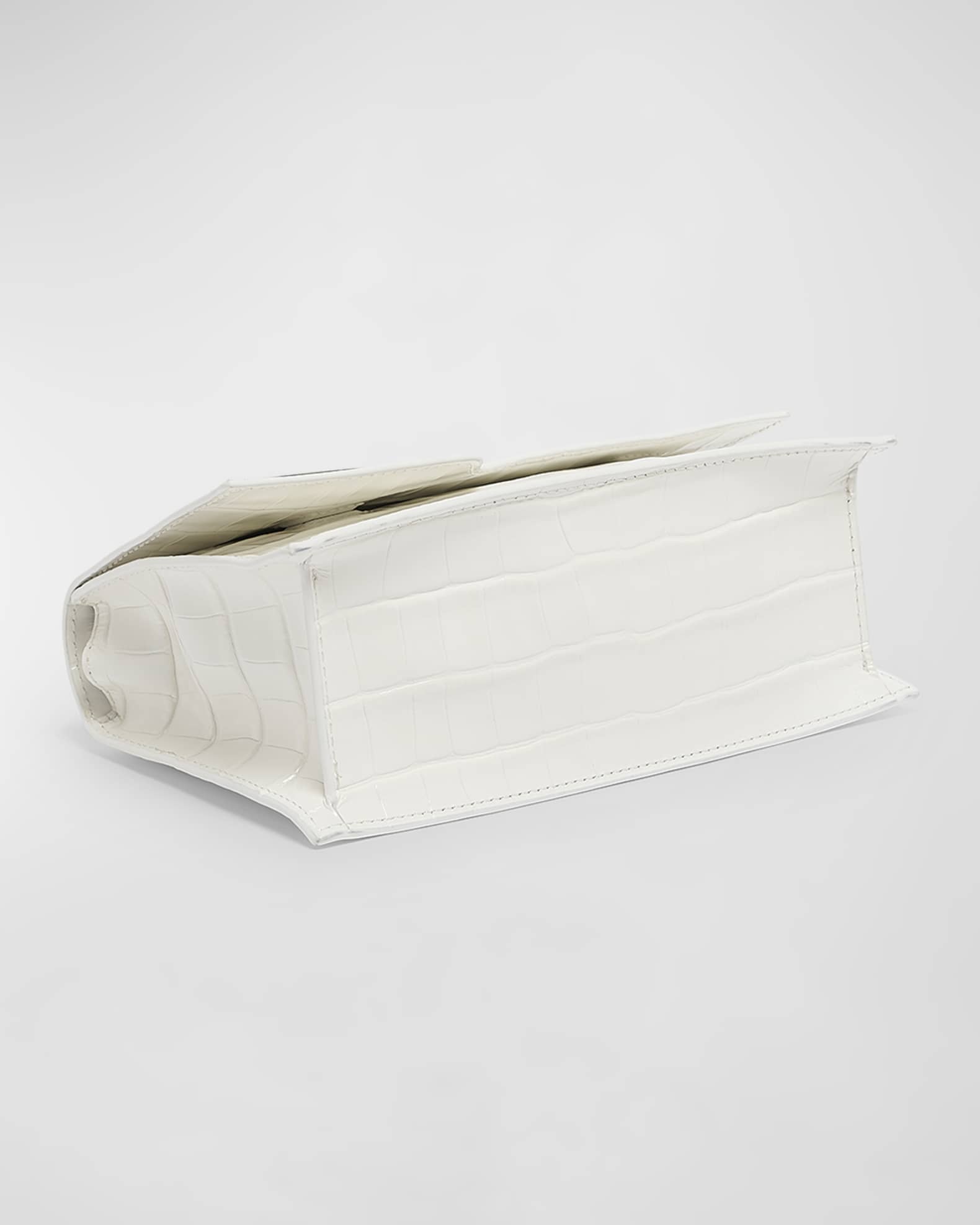 Coperni Folder Mini Croc-Embossed Shoulder Bag | Neiman Marcus