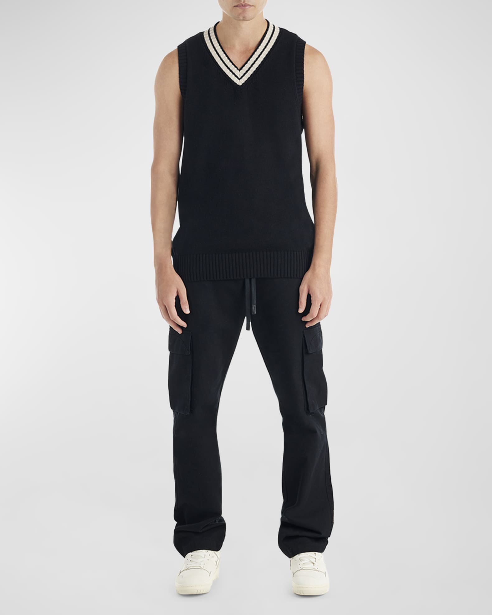 NANA JUDY Men's Raphael Cotton Knit Vest | Neiman Marcus