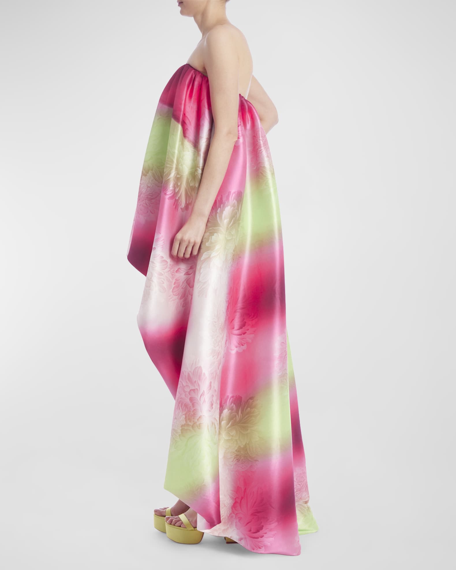 One33 Social Strapless High-Low Ombre Gown | Neiman Marcus