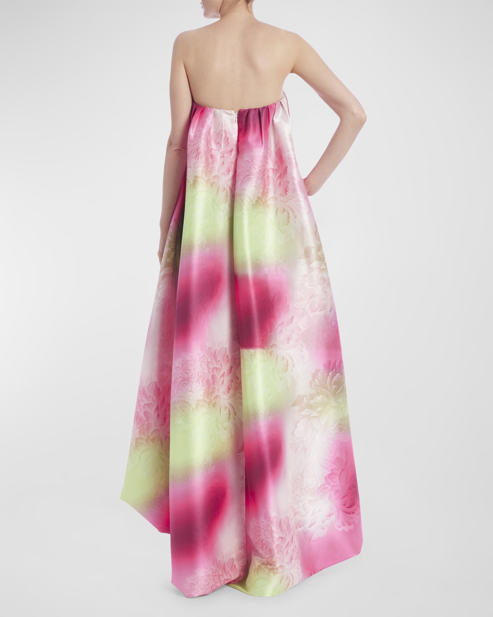 One33 Social Strapless High-Low Ombre Gown | Neiman Marcus