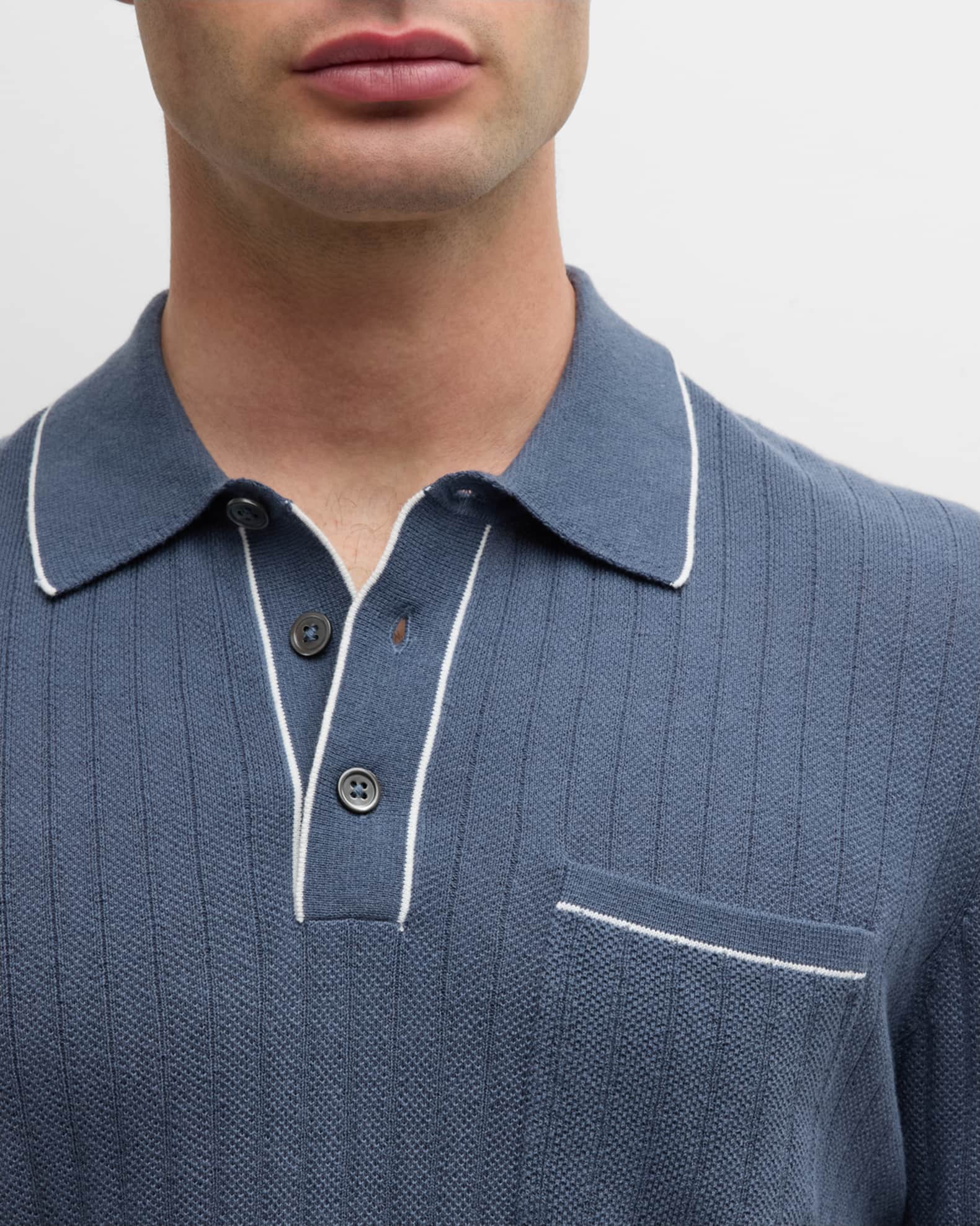 Rails Men's Hardy Ribbed Polo Shirt | Neiman Marcus