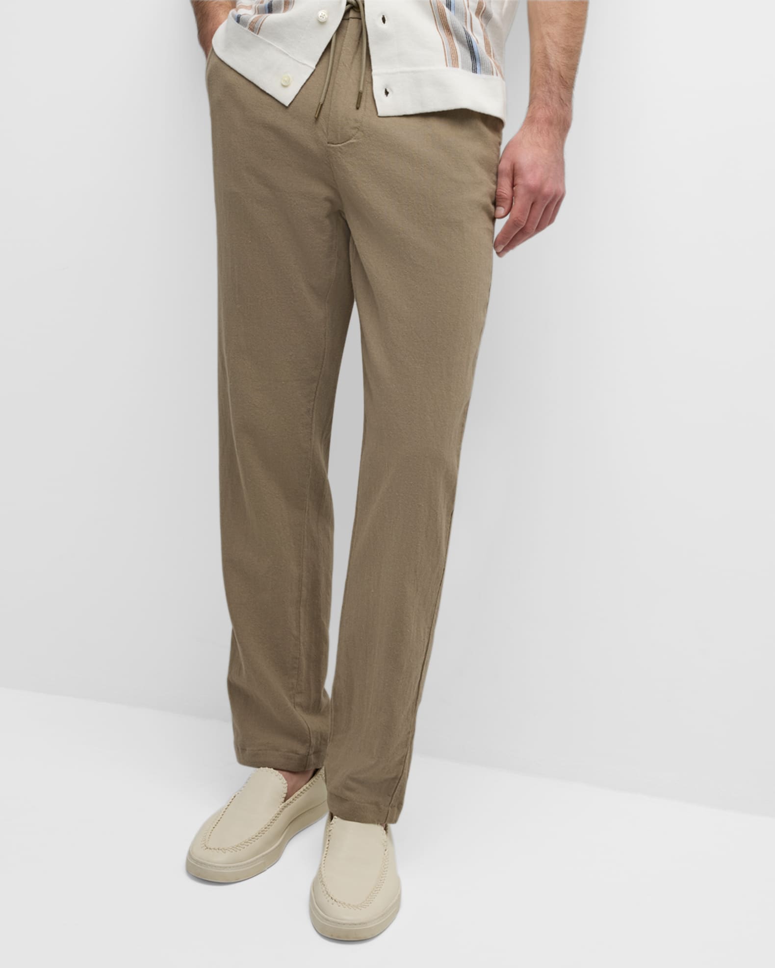 Rails Men's Callum Cotton-Linen Drawstring Pants | Neiman Marcus
