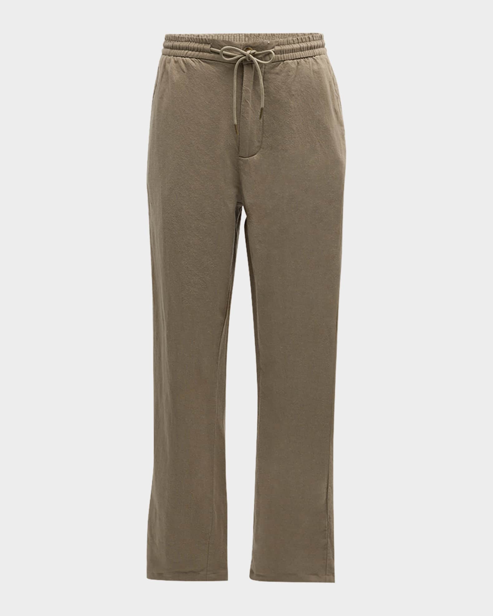 Rails Men's Callum Cotton-Linen Drawstring Pants | Neiman Marcus