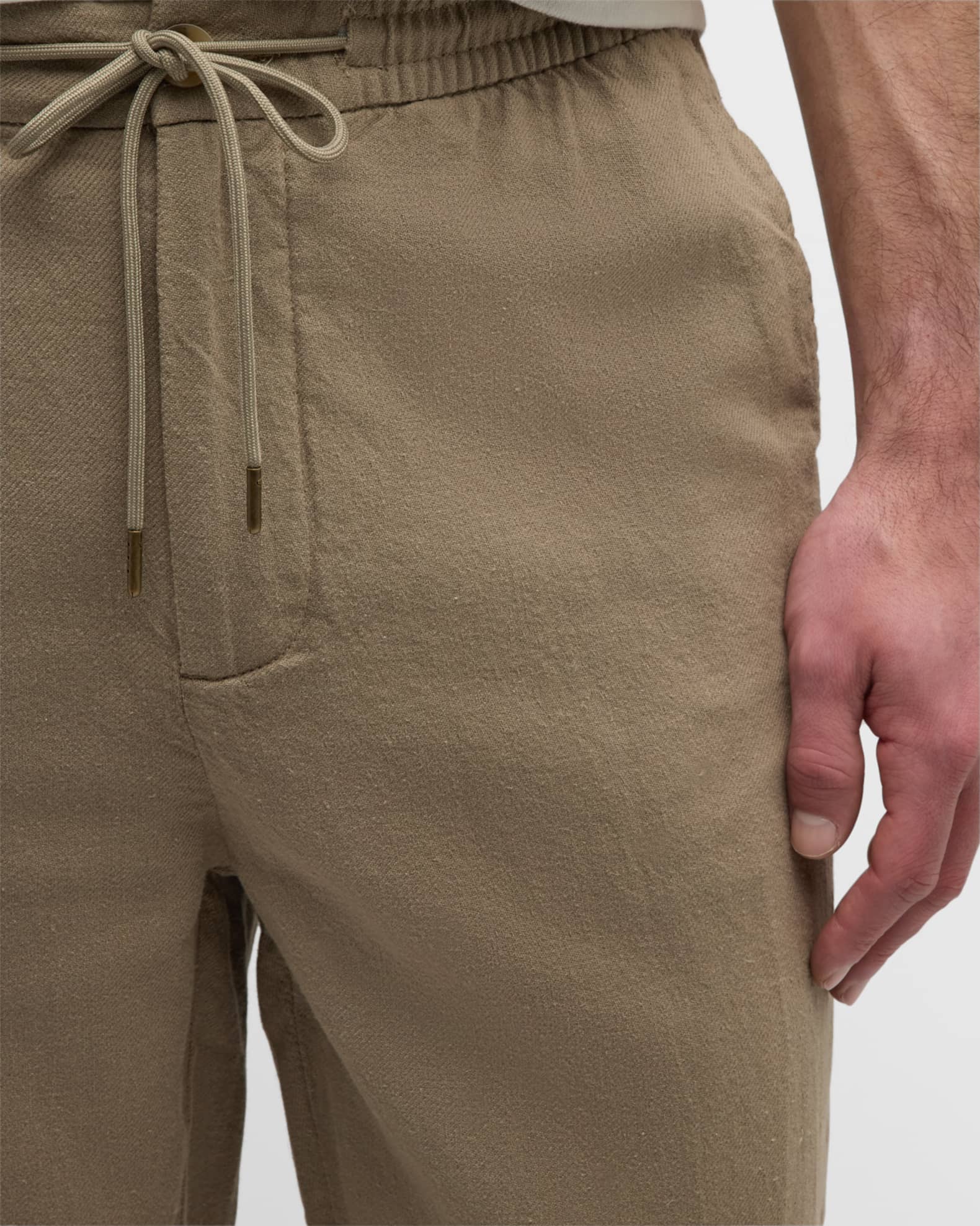 Rails Men's Callum Cotton-Linen Drawstring Pants | Neiman Marcus