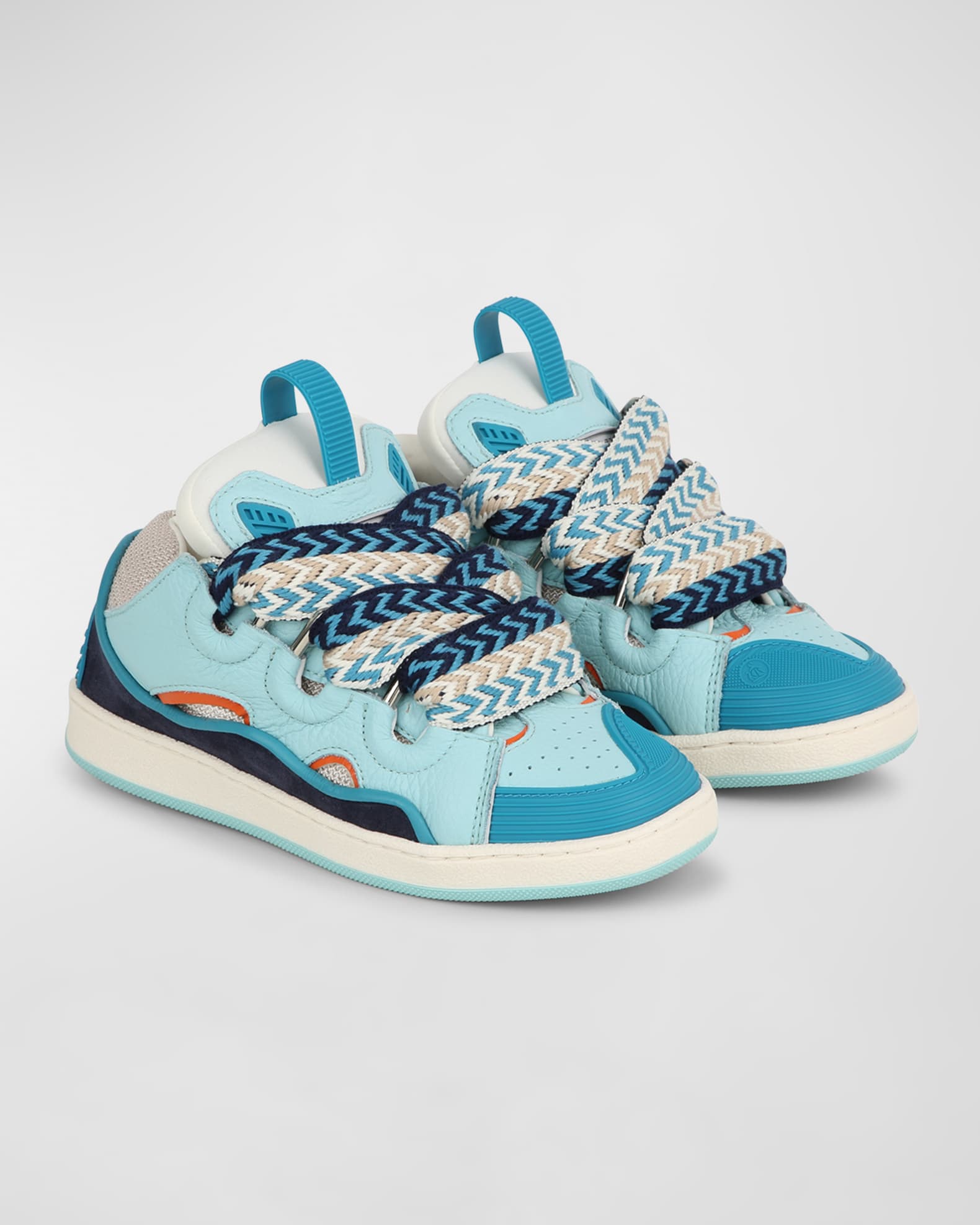 Lanvin Boy's Curb Chunky Leather Low-Top Sneakers, Kids | Neiman Marcus