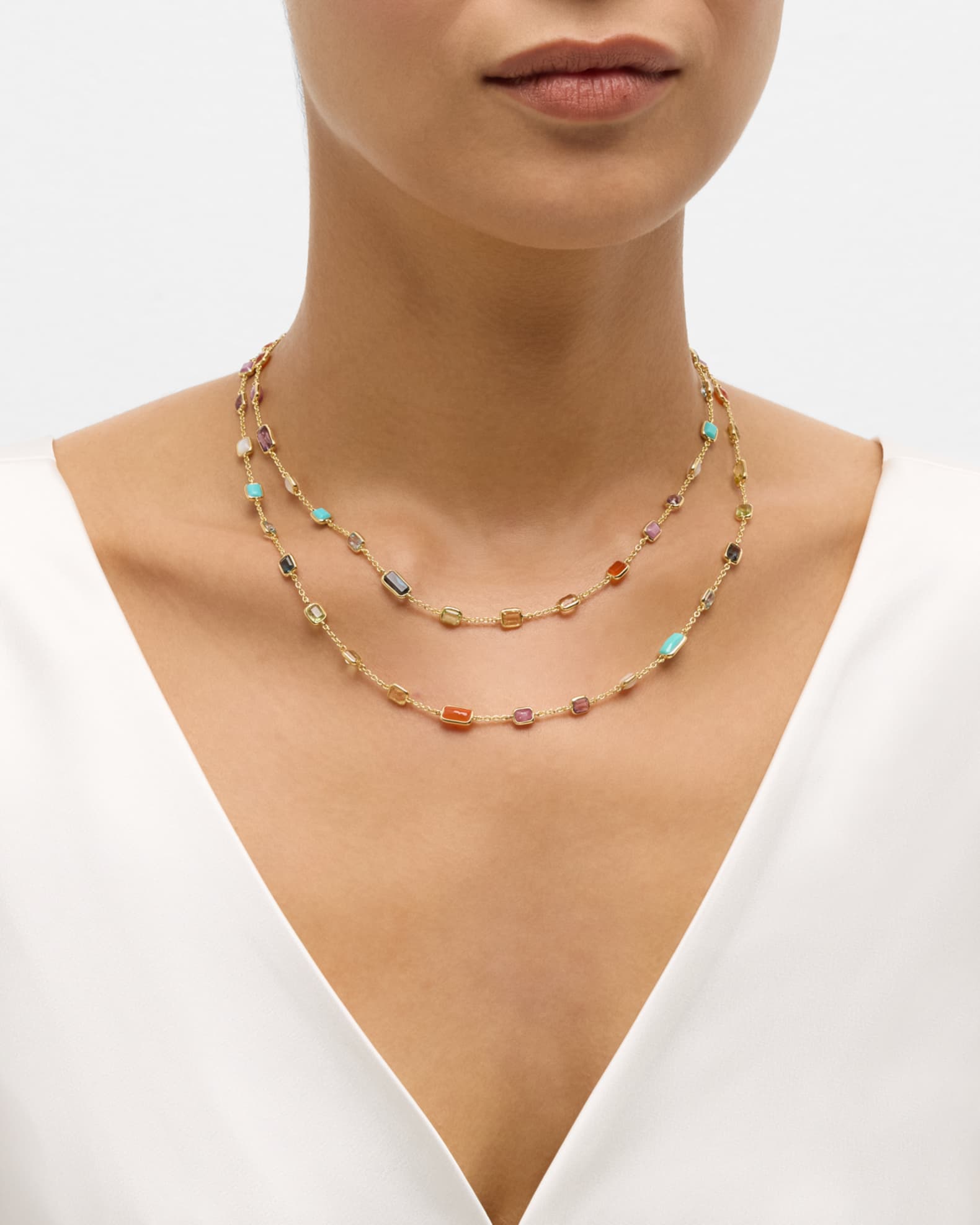 Ippolita 18K Rock Candy Octagon Long Necklace in Summer Rainbow ...