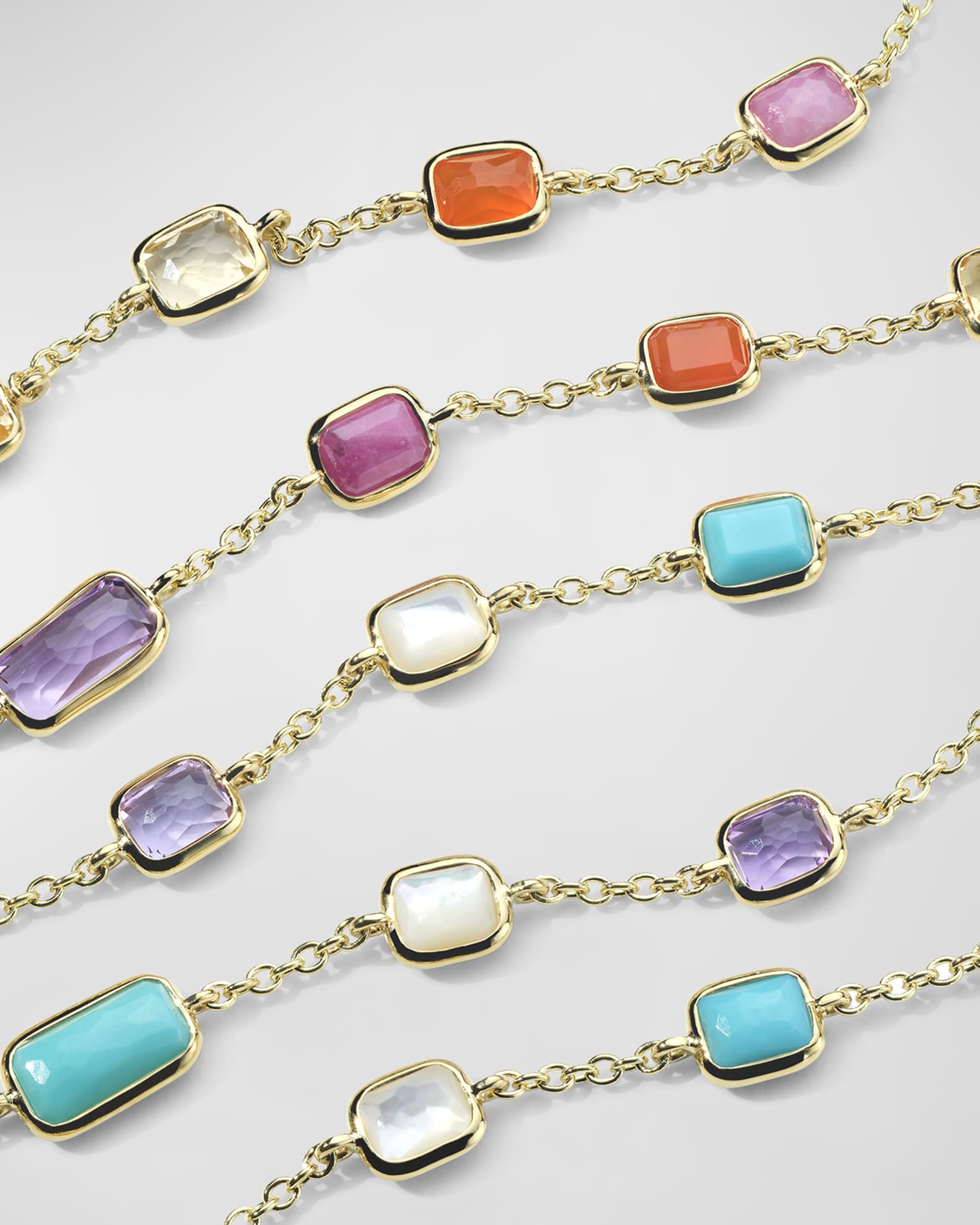 Ippolita 18K Rock Candy Octagon Long Necklace in Summer Rainbow ...