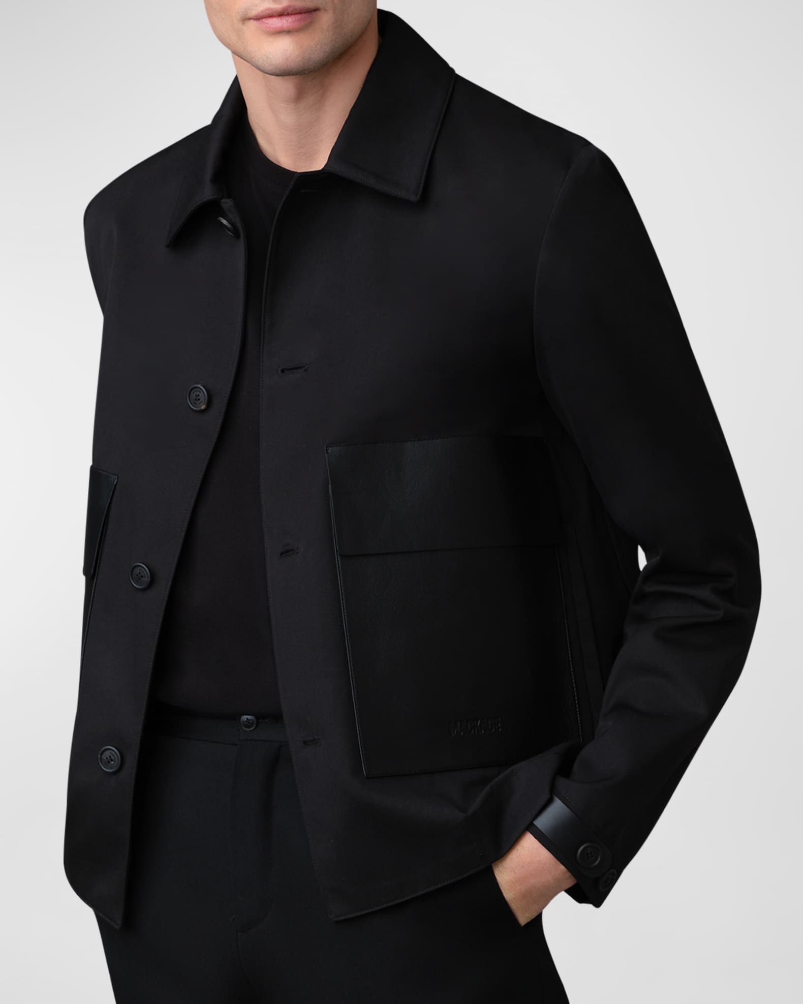 Mackage Men's Jackson Water-Resistant Twill Jacket | Neiman Marcus