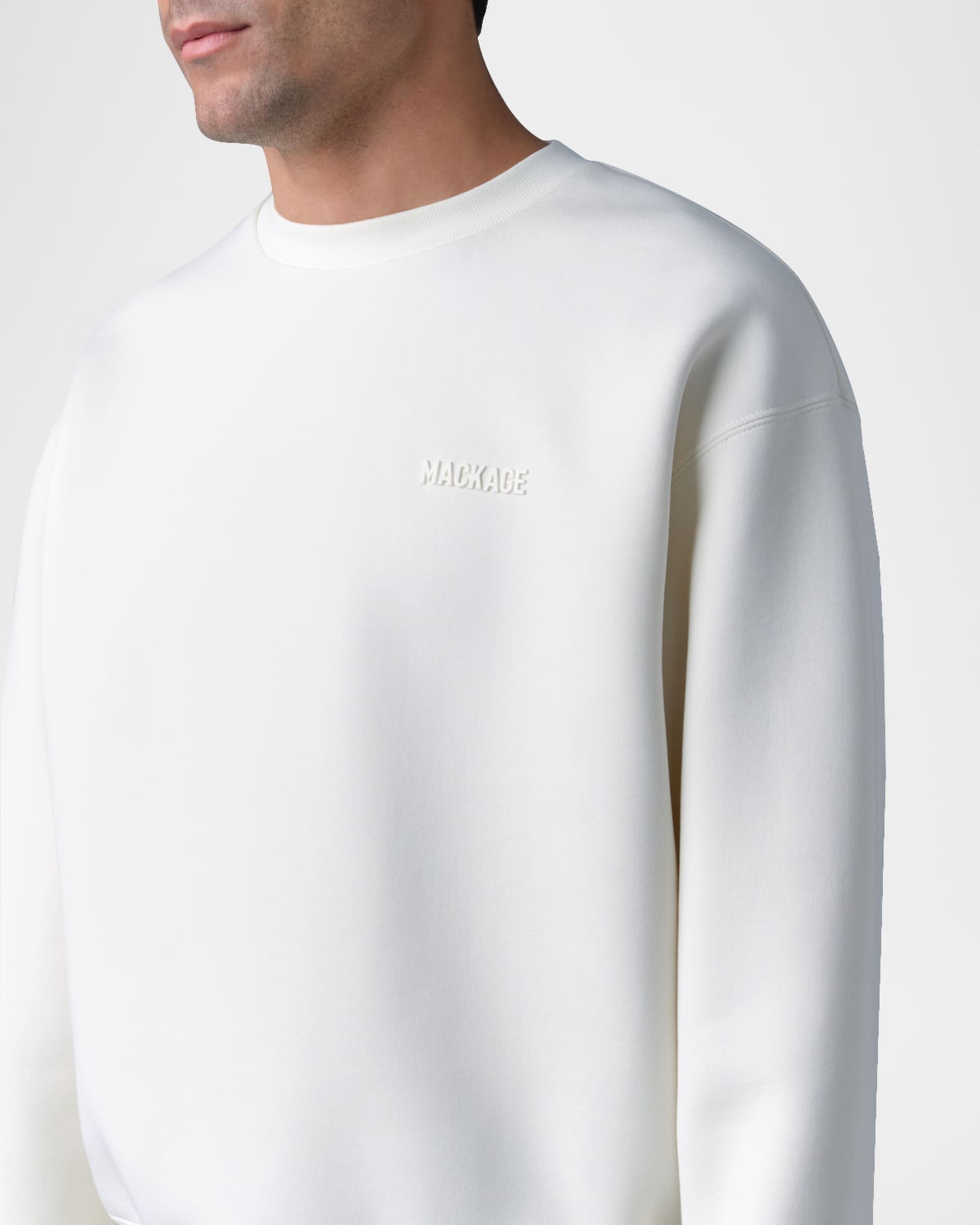 Mackage Men's Julian Jersey Crewneck Sweater | Neiman Marcus