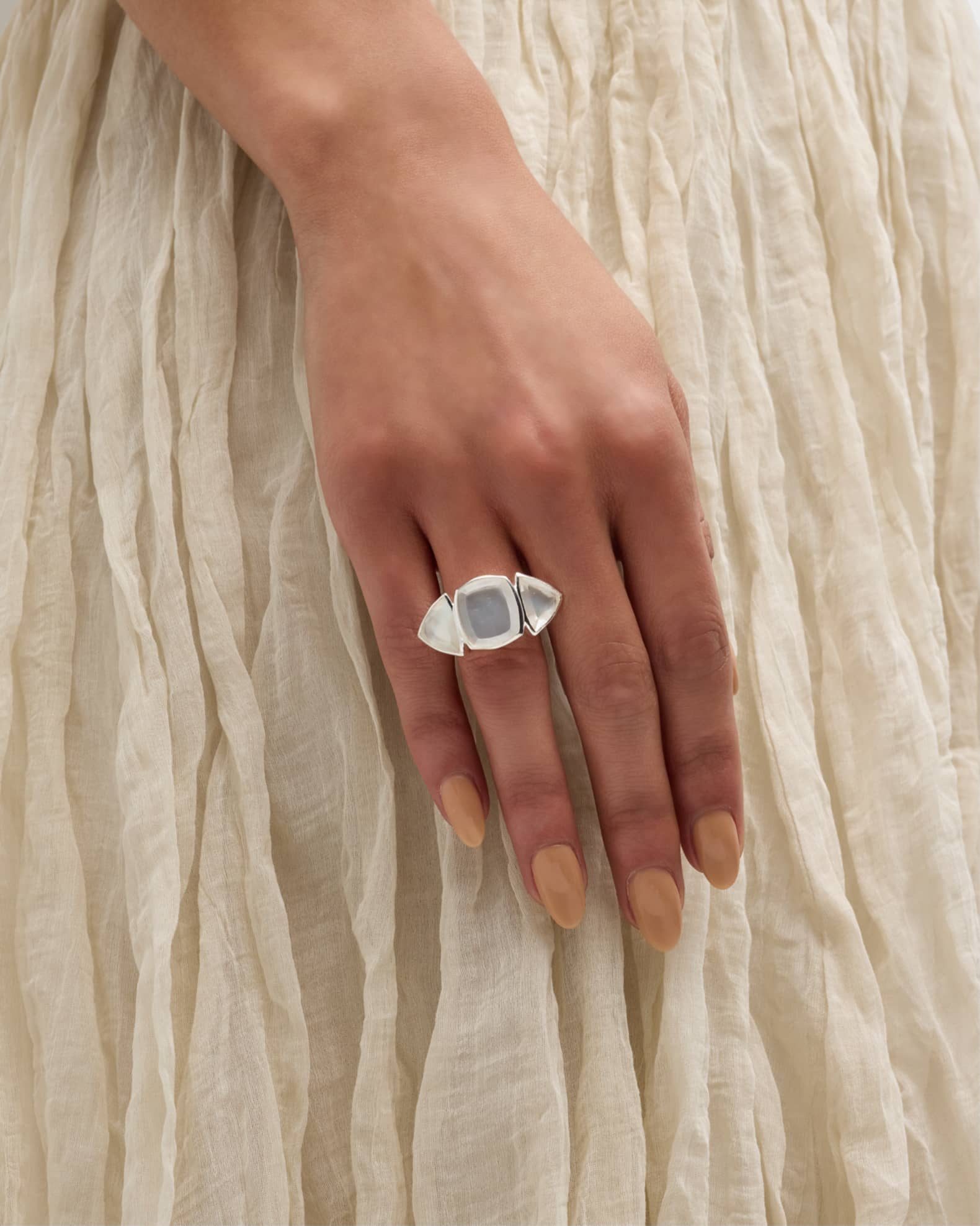 Ippolita Rock Candy Large Mixed-Cut Cushion and Trillion Ring in Rock ...