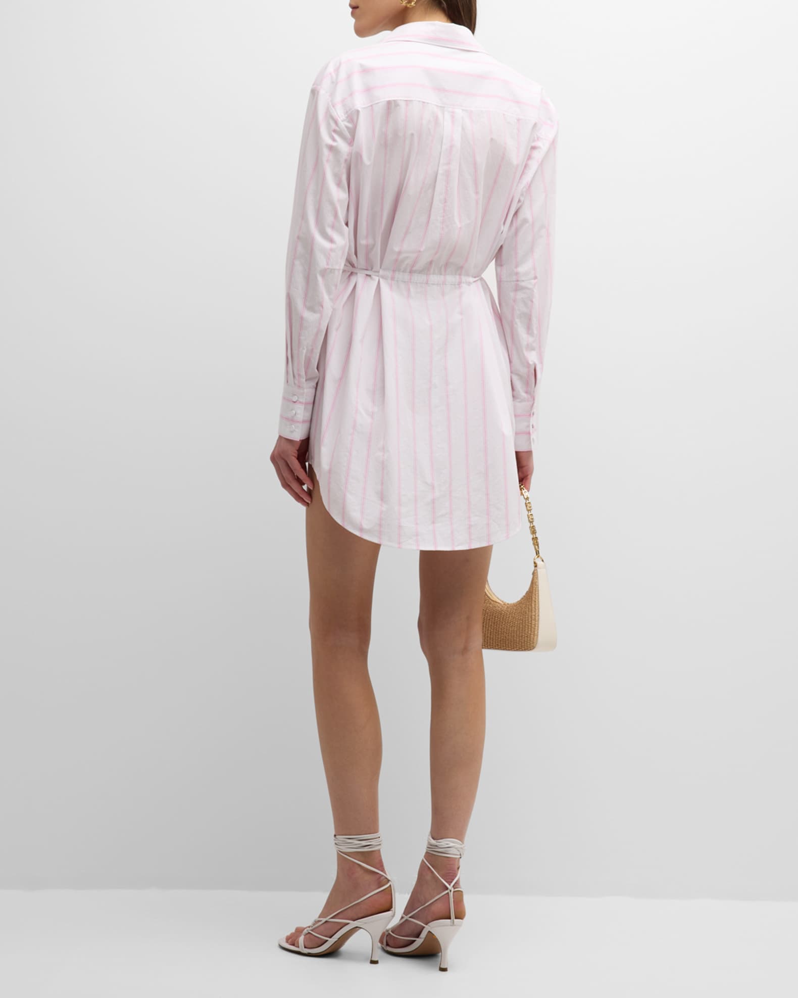 Cinq a Sept Sammy Stripe Wren Mini Shirtdress | Neiman Marcus