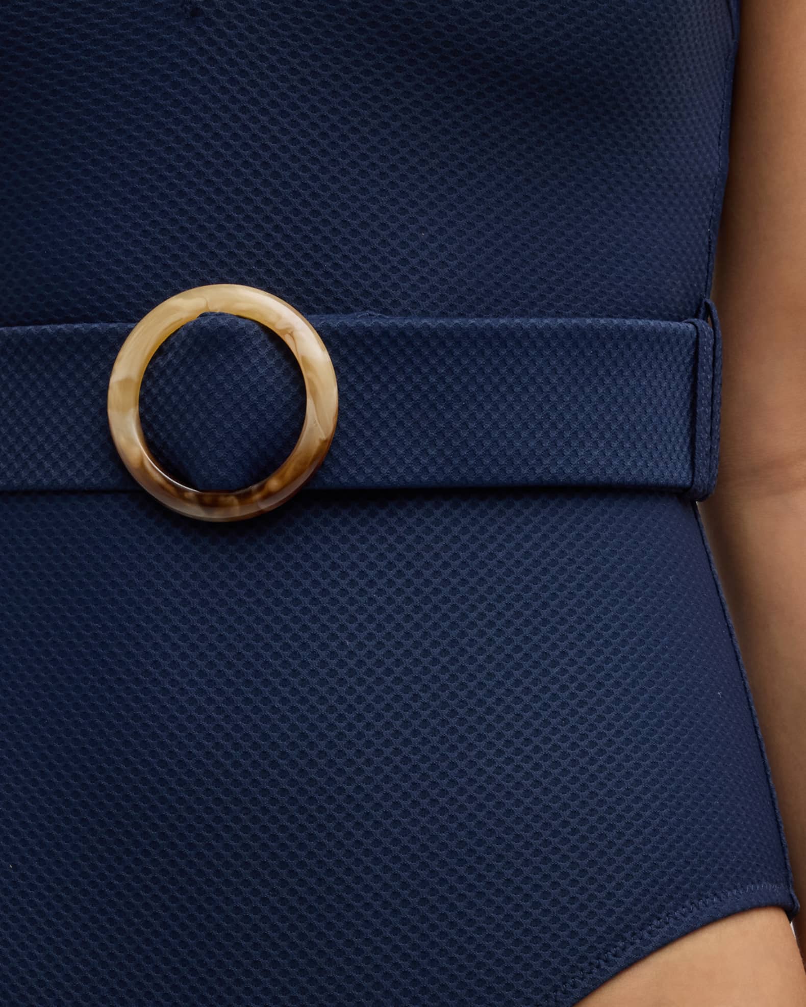 Heidi Klein Porto Cervo Belted One-Piece Swimsuit | Neiman Marcus