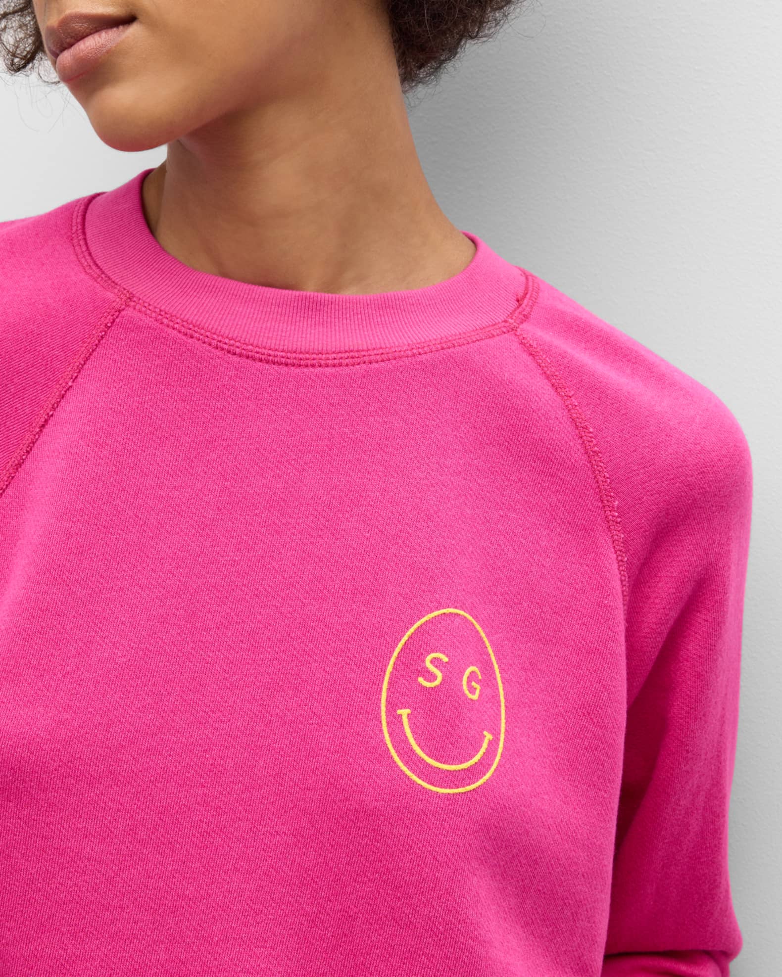 Spiritual Gangster SG Smiley Forever Crewneck Sweatshirt | Neiman Marcus