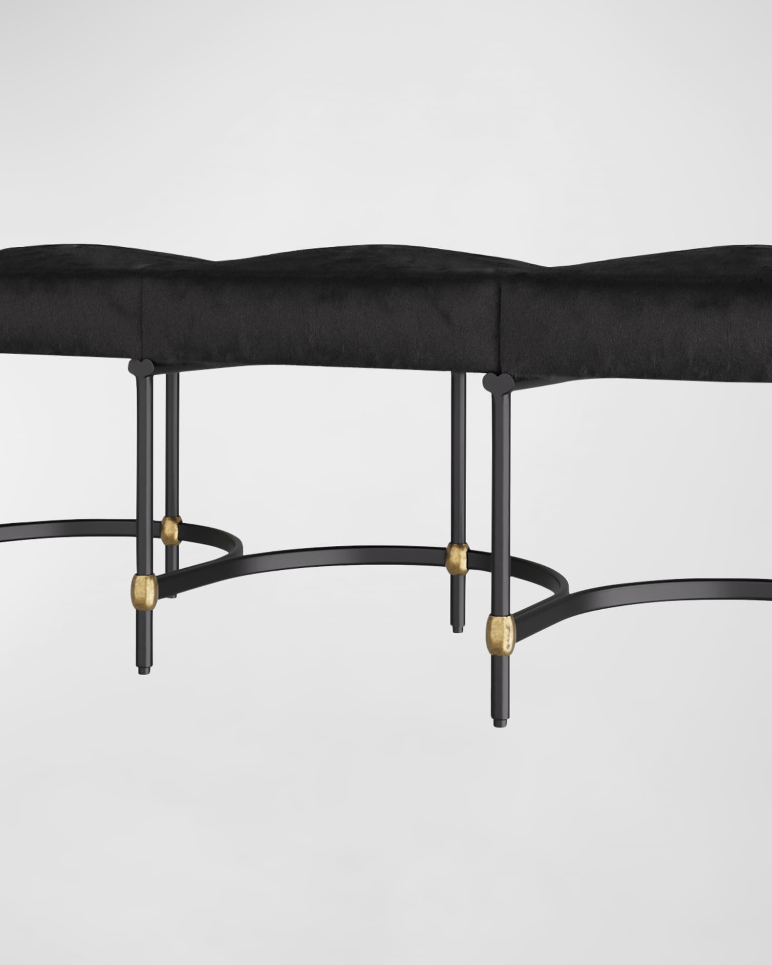 Arteriors Blaire 3-Seat Hair on Hide Bench - 55" | Neiman Marcus