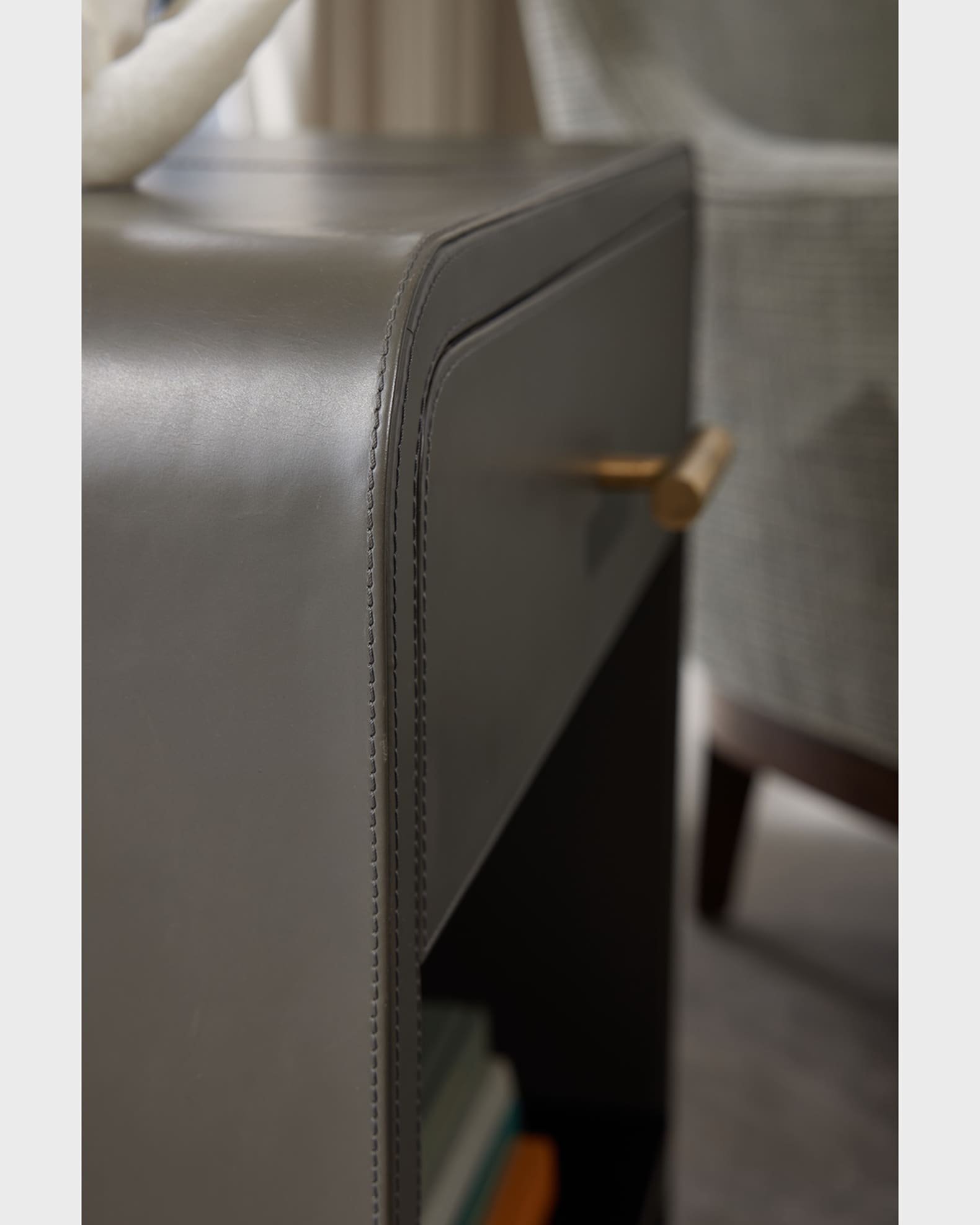 Arteriors Buchanan Leather Side Table | Neiman Marcus