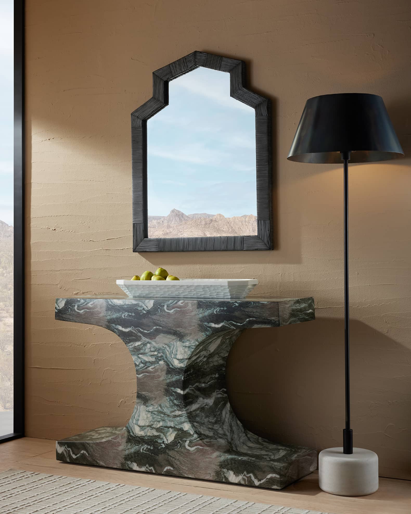 Arteriors Augustine Faux Marble Console Table | Neiman Marcus