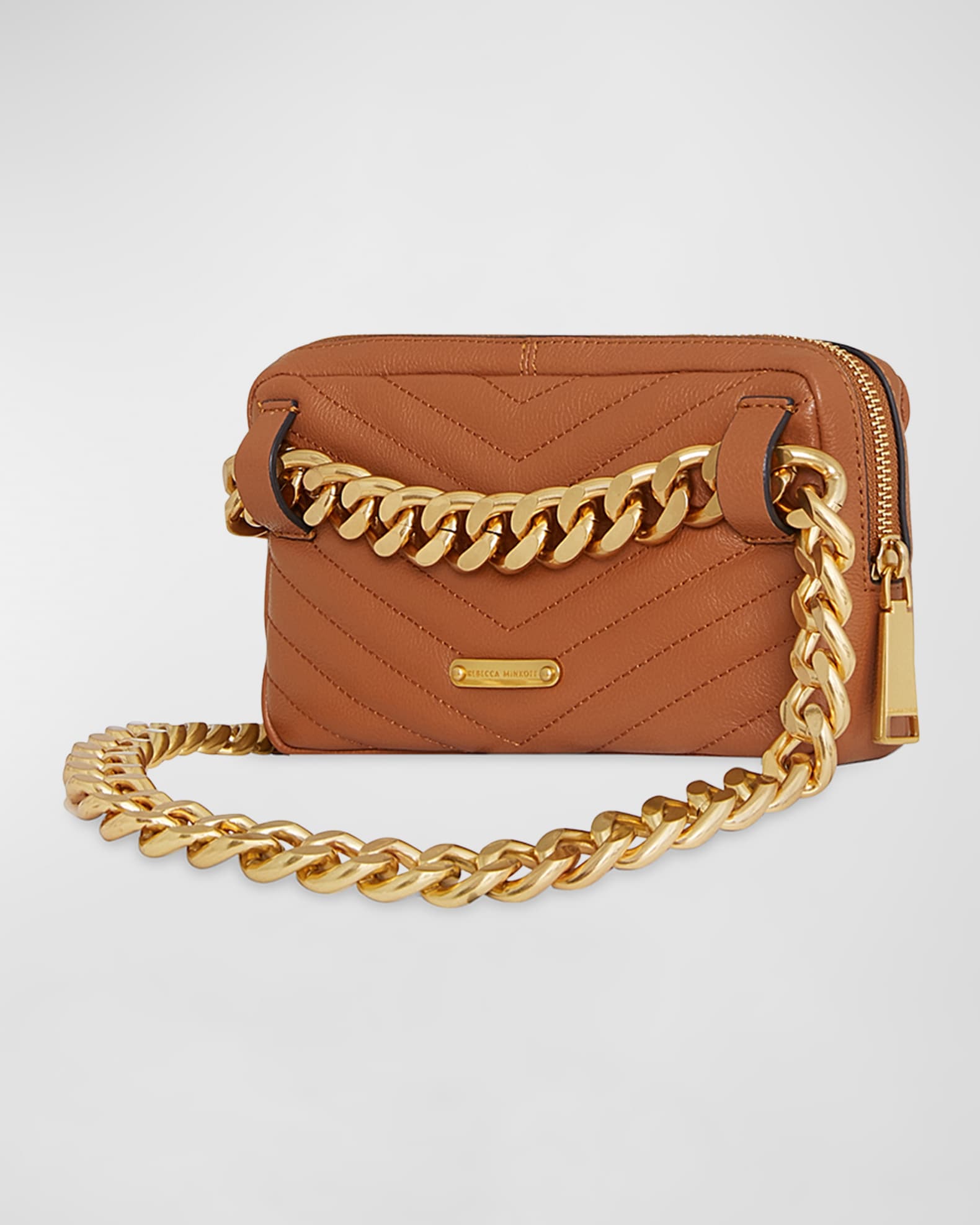 Rebecca Minkoff Edie Quilted Chain Belt Bag | Neiman Marcus