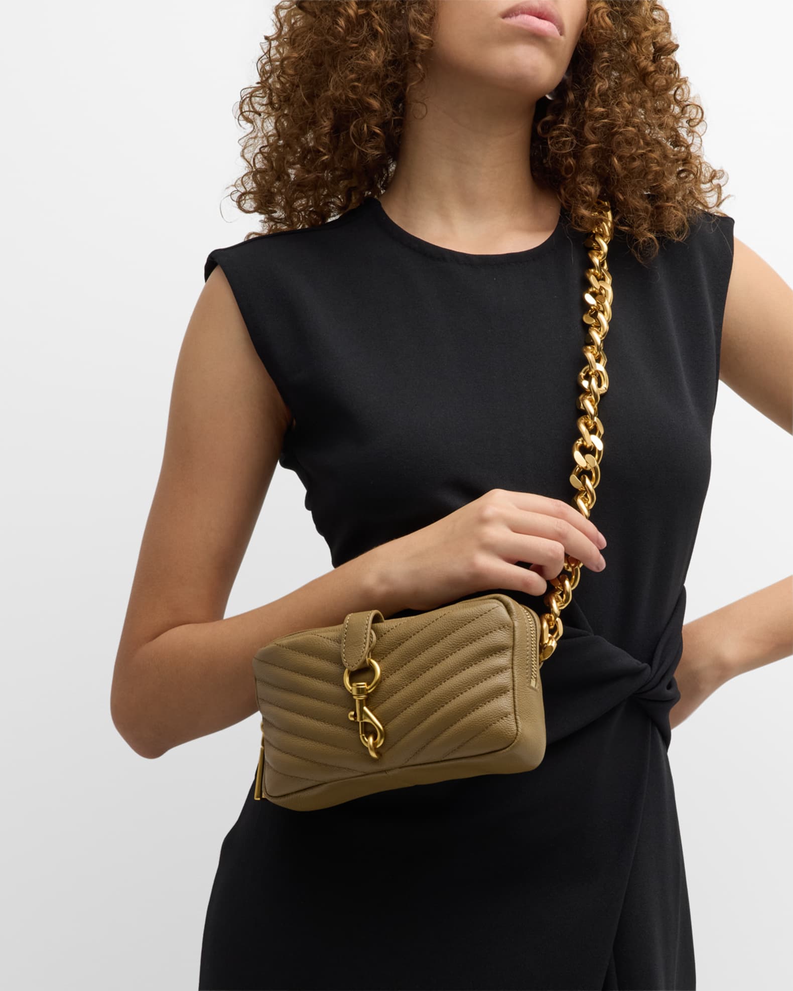 Rebecca Minkoff Edie Quilted Chain Belt Bag | Neiman Marcus