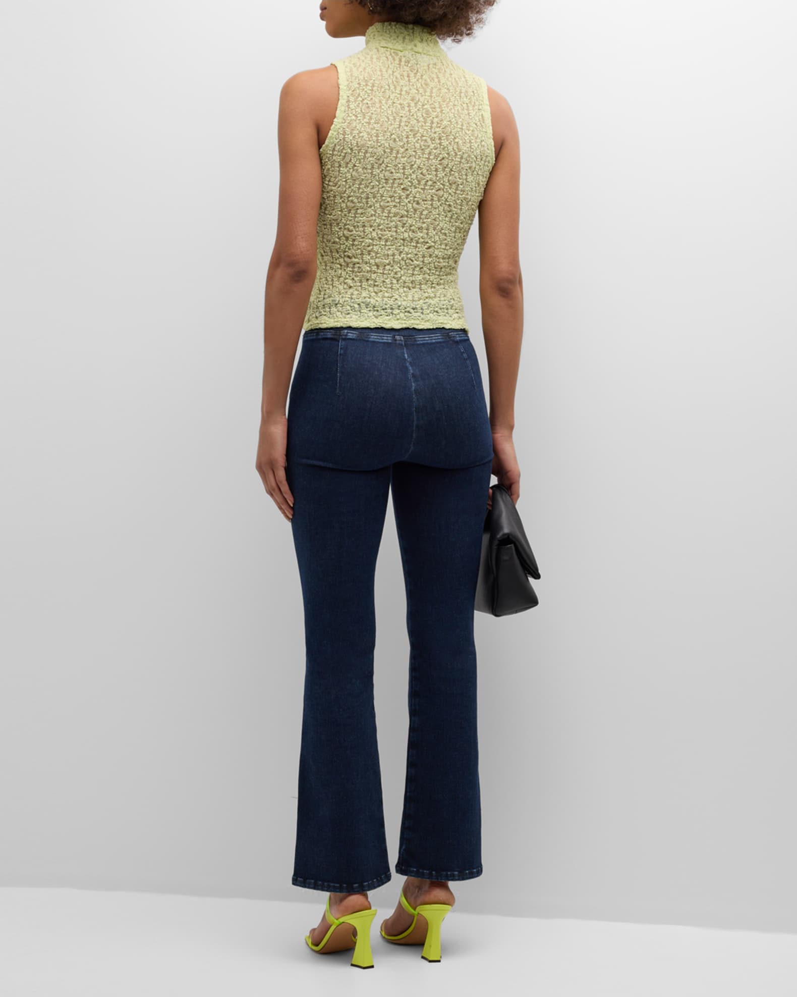 FRAME The Jetset Crop Mini Bootcut Jeans | Neiman Marcus
