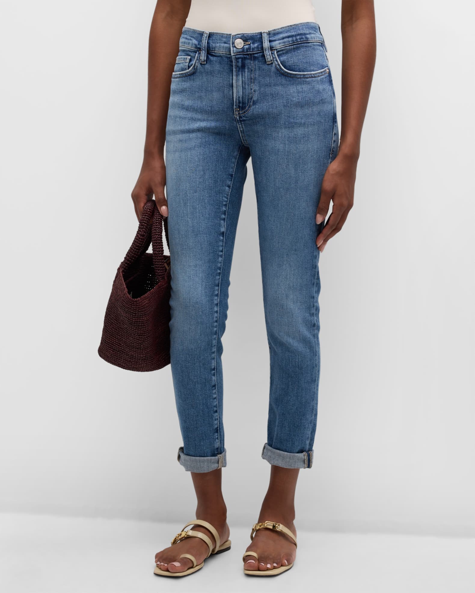 FRAME Le Garcon Cropped Boyfriend Jeans | Neiman Marcus