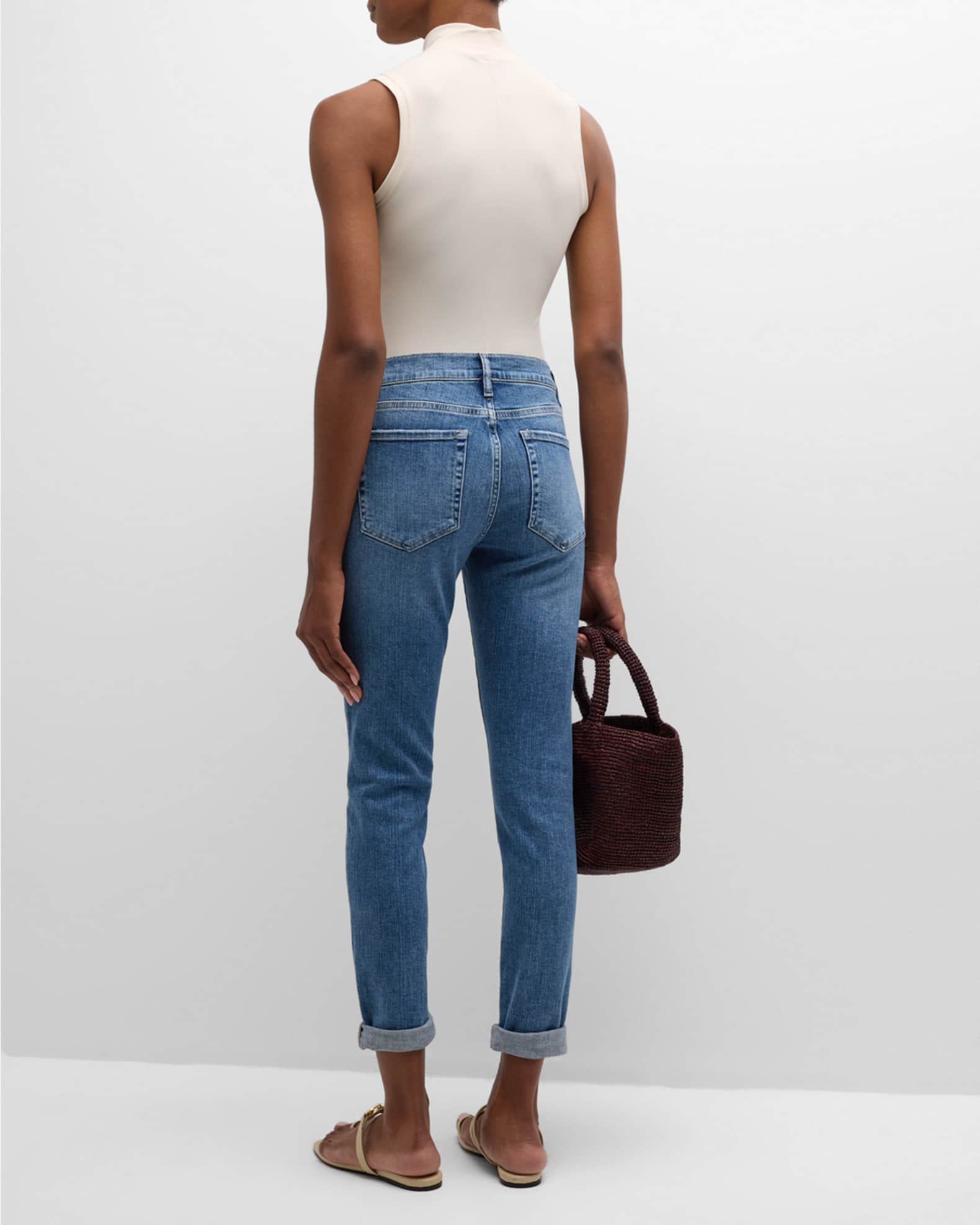 FRAME Le Garcon Cropped Boyfriend Jeans | Neiman Marcus