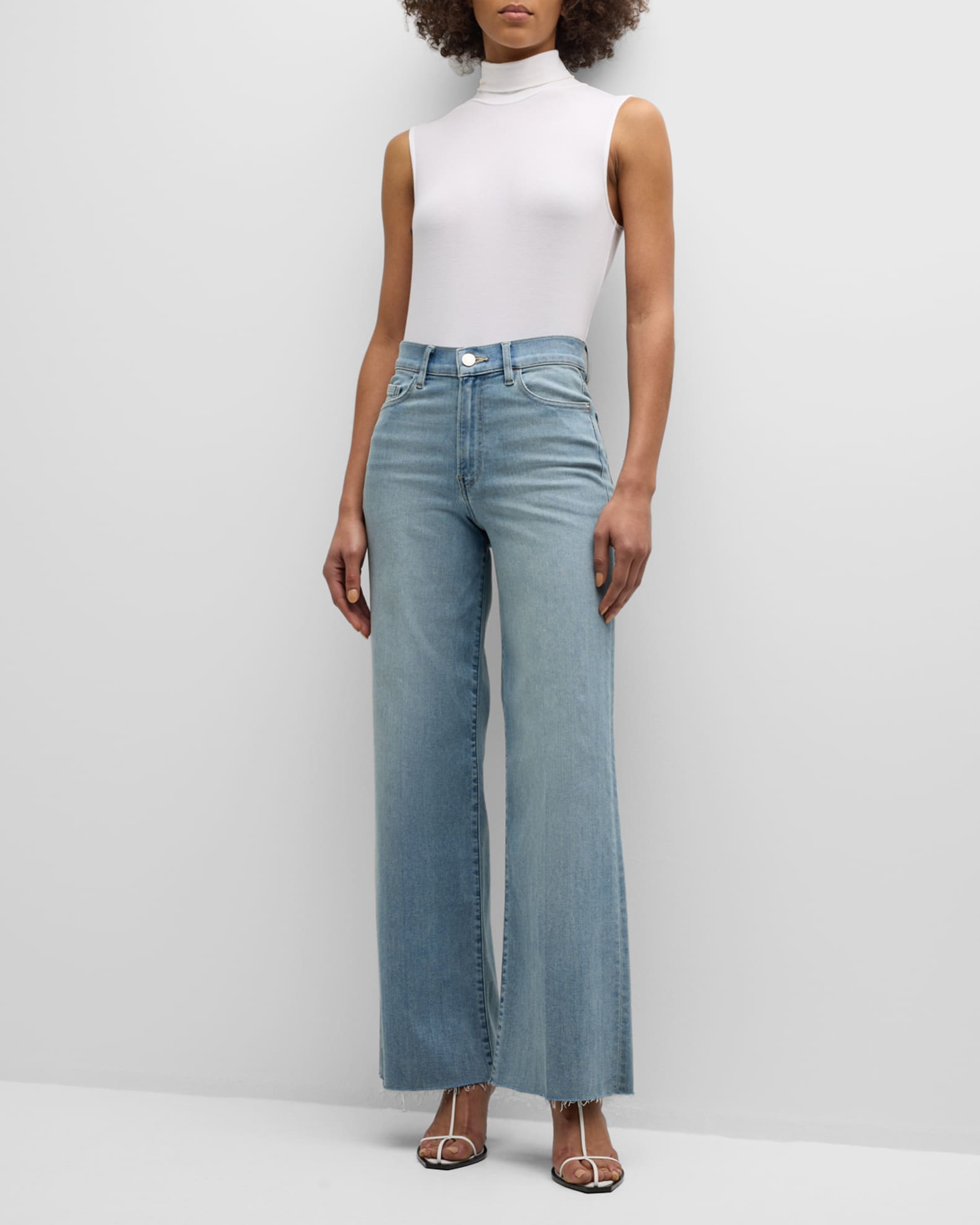 FRAME Le Slim Palazzo Raw After Jeans | Neiman Marcus