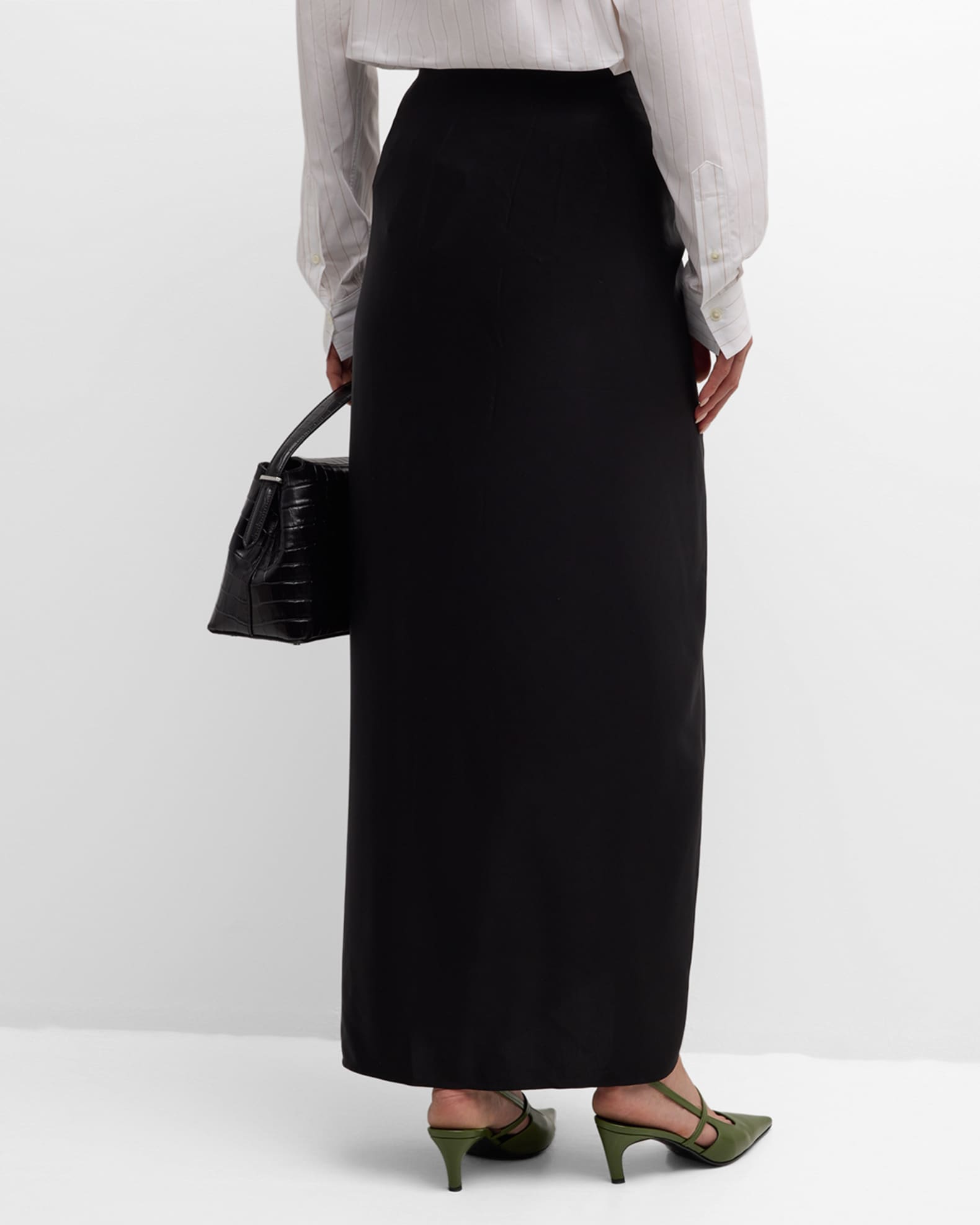 Toteme Satin Knot Maxi Skirt | Neiman Marcus