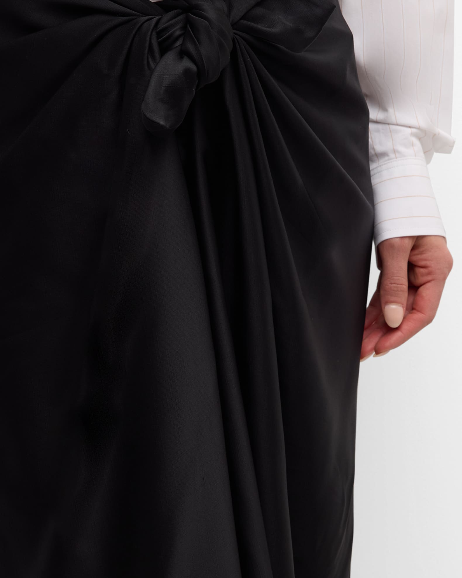 Toteme Satin Knot Maxi Skirt | Neiman Marcus