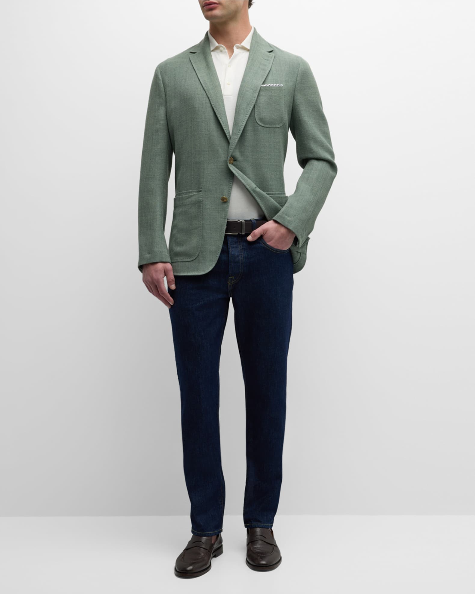 Sid Mashburn Men's Ghost Matka Single-Breasted Blazer | Neiman Marcus