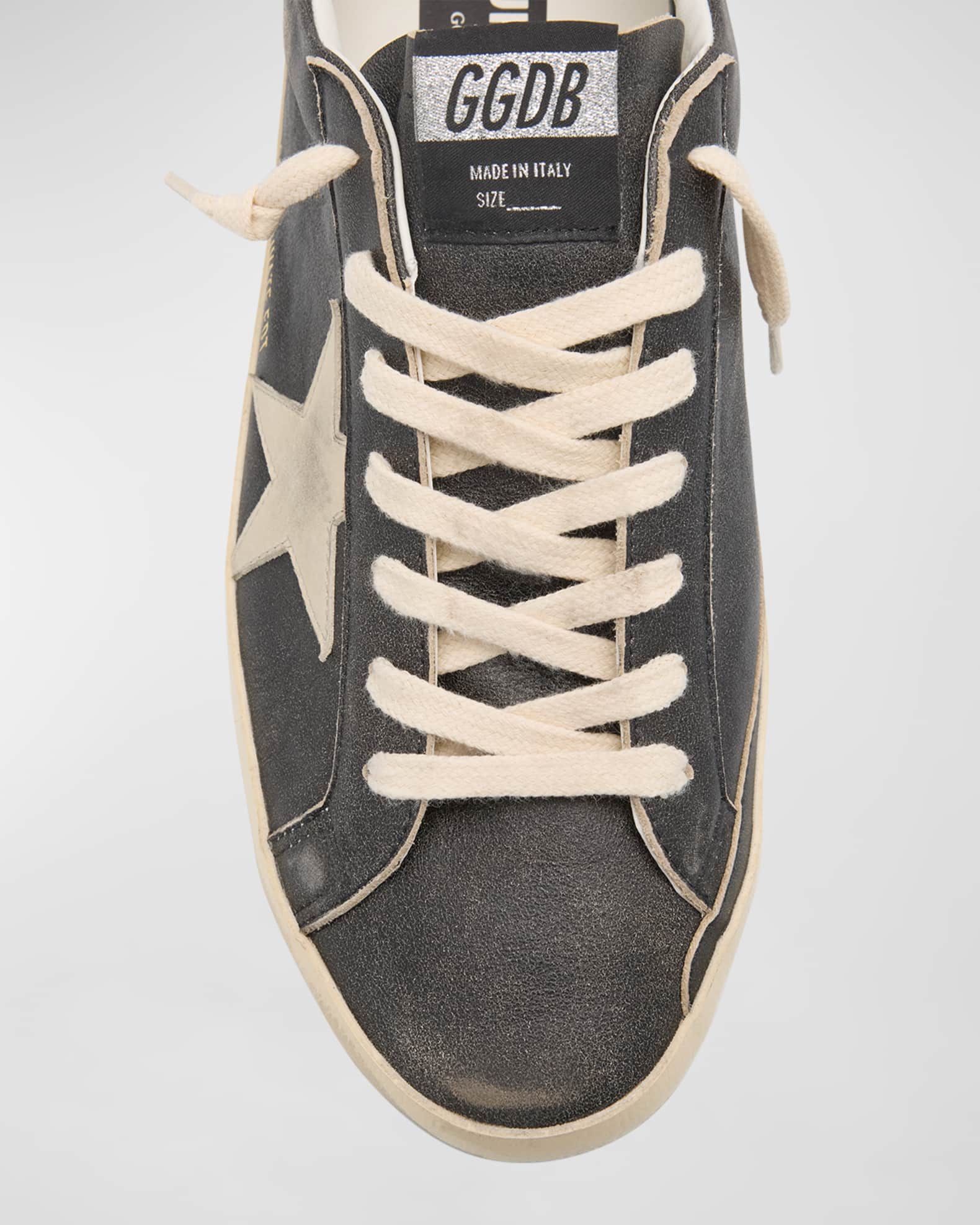 Golden Goose Men's Superstar Leather Low-Top Sneakers | Neiman Marcus