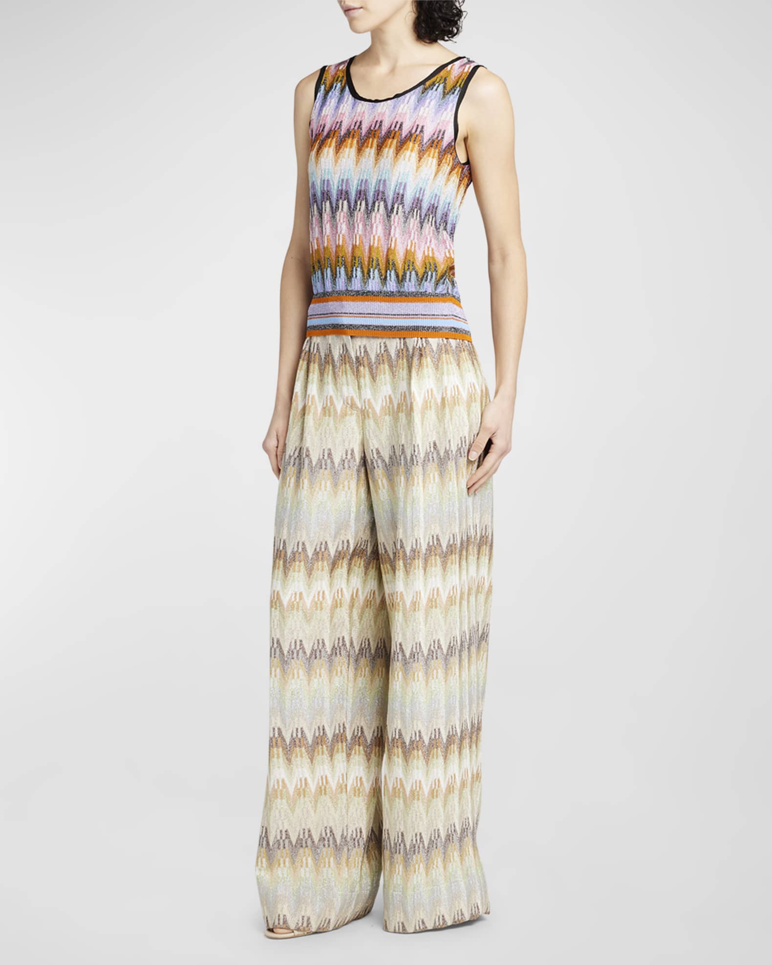 Missoni Metallic Chevron Sleeveless Top | Neiman Marcus