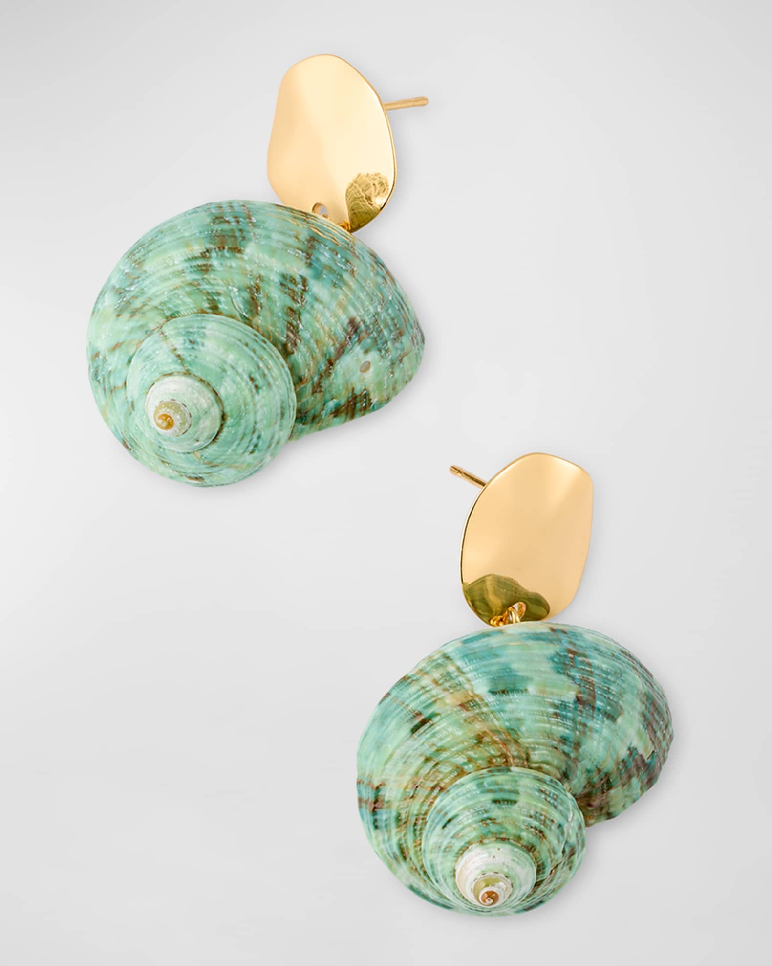 NEST Jewelry Green Seashell Drop Earrings | Neiman Marcus
